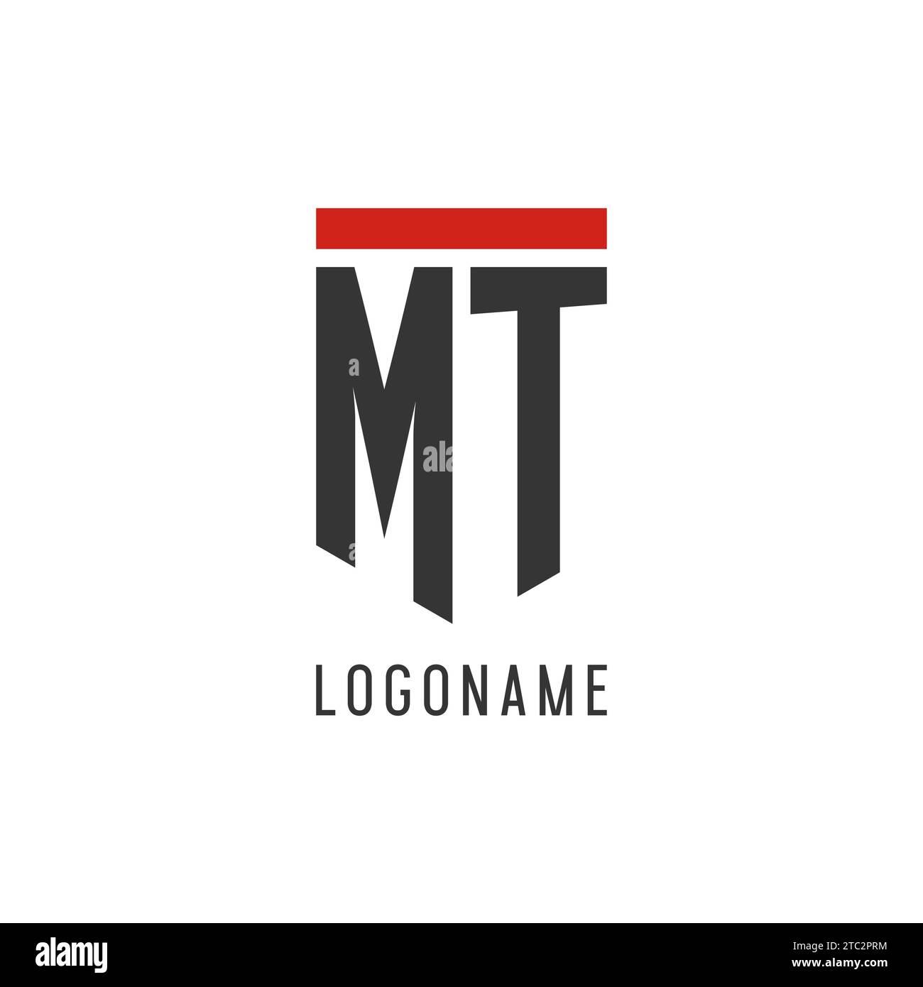 MT initial esport logo with simple shield design style vector graphic Stock Vector Image & Art ...