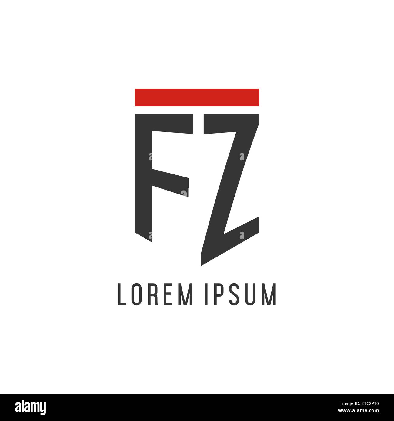 FZ initial esport logo with simple shield design style vector graphic Stock Vector Image & Art ...