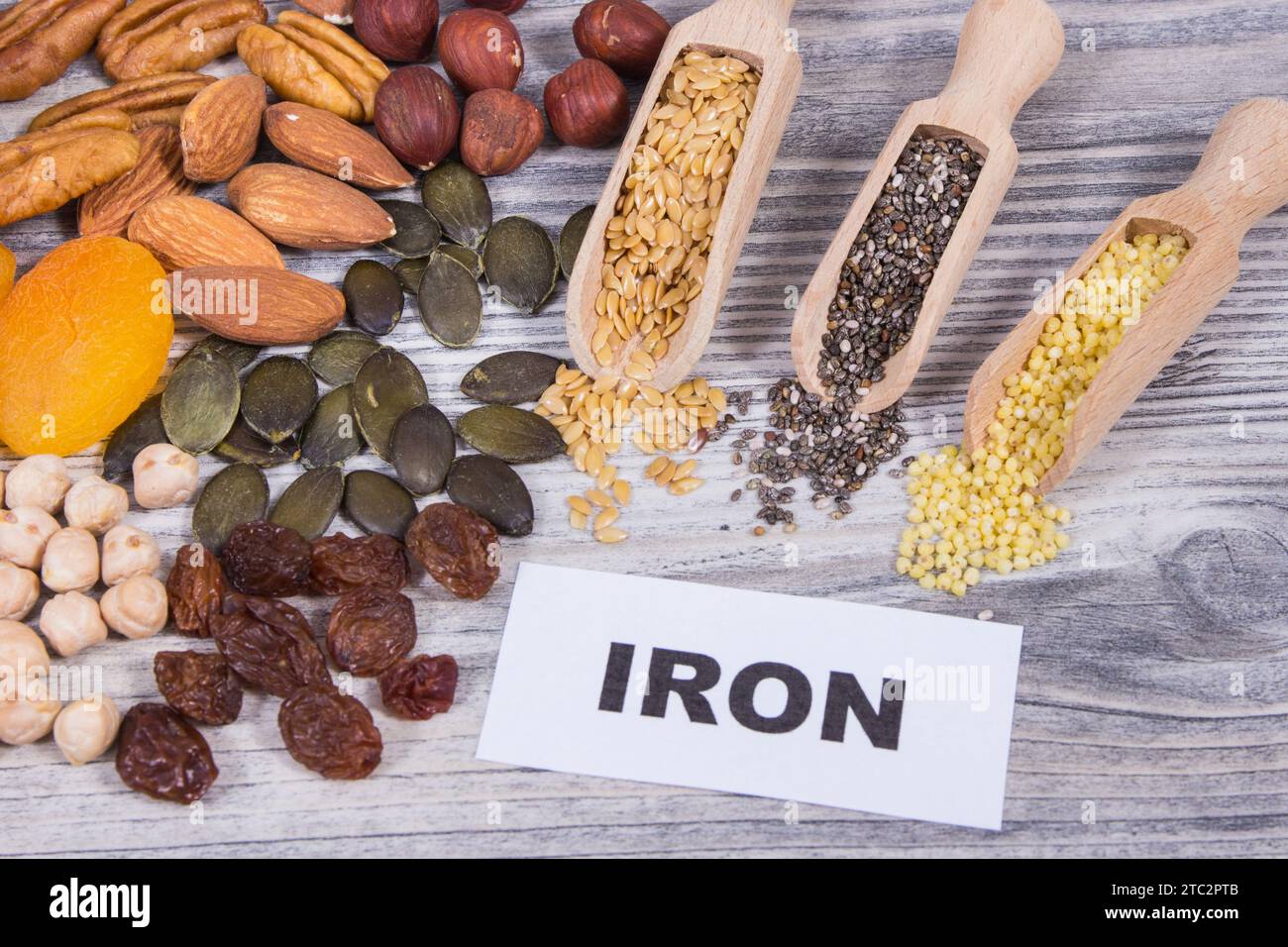 Healthy ingredients containing natural iron, minerals and vitamins ...