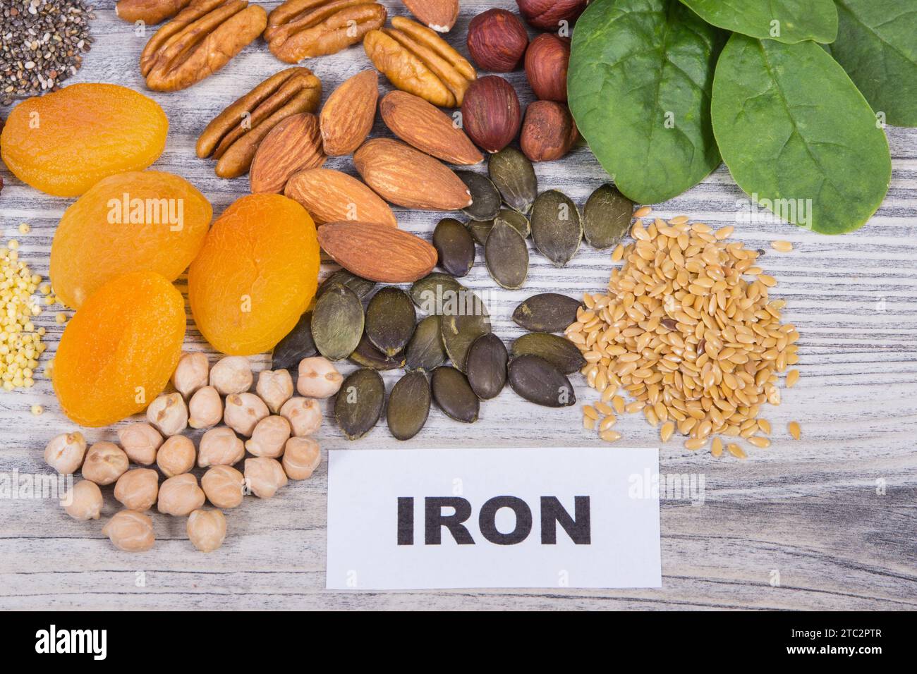 Healthy ingredients containing natural iron, minerals and vitamins ...