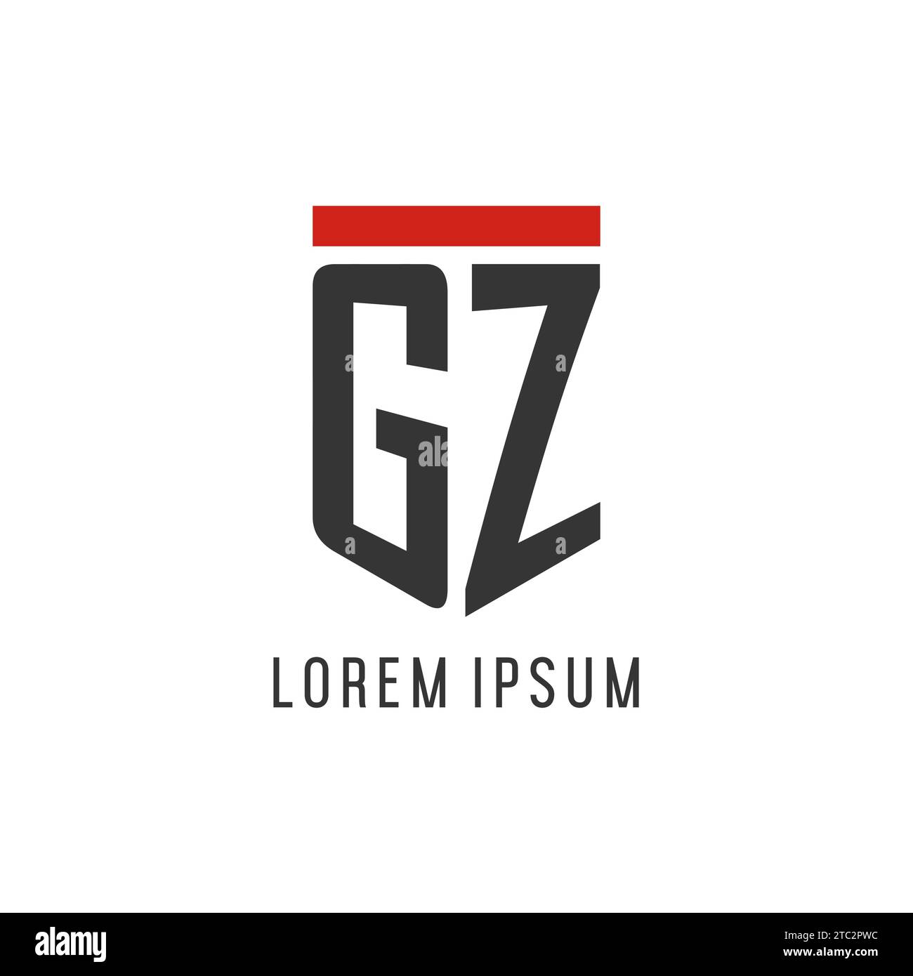 GZ initial esport logo with simple shield design style vector graphic Stock Vector Image & Art ...