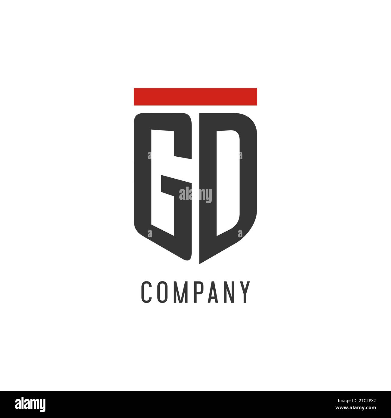 GD initial esport logo with simple shield design style vector graphic ...