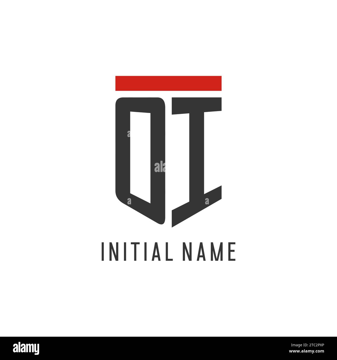 OI initial esport logo with simple shield design style vector graphic ...