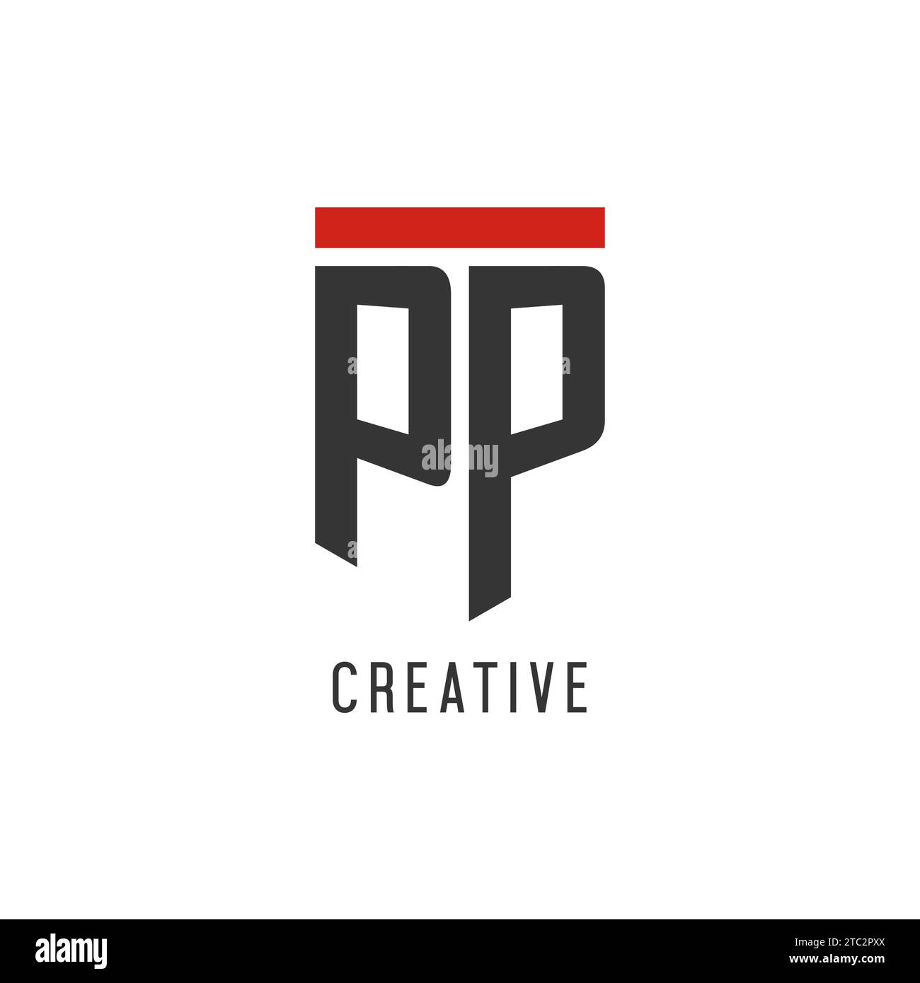 PP initial esport logo with simple shield design style vector graphic ...