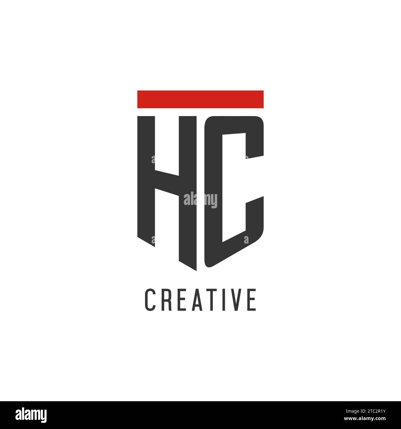 HC initial esport logo with simple shield design style vector graphic ...