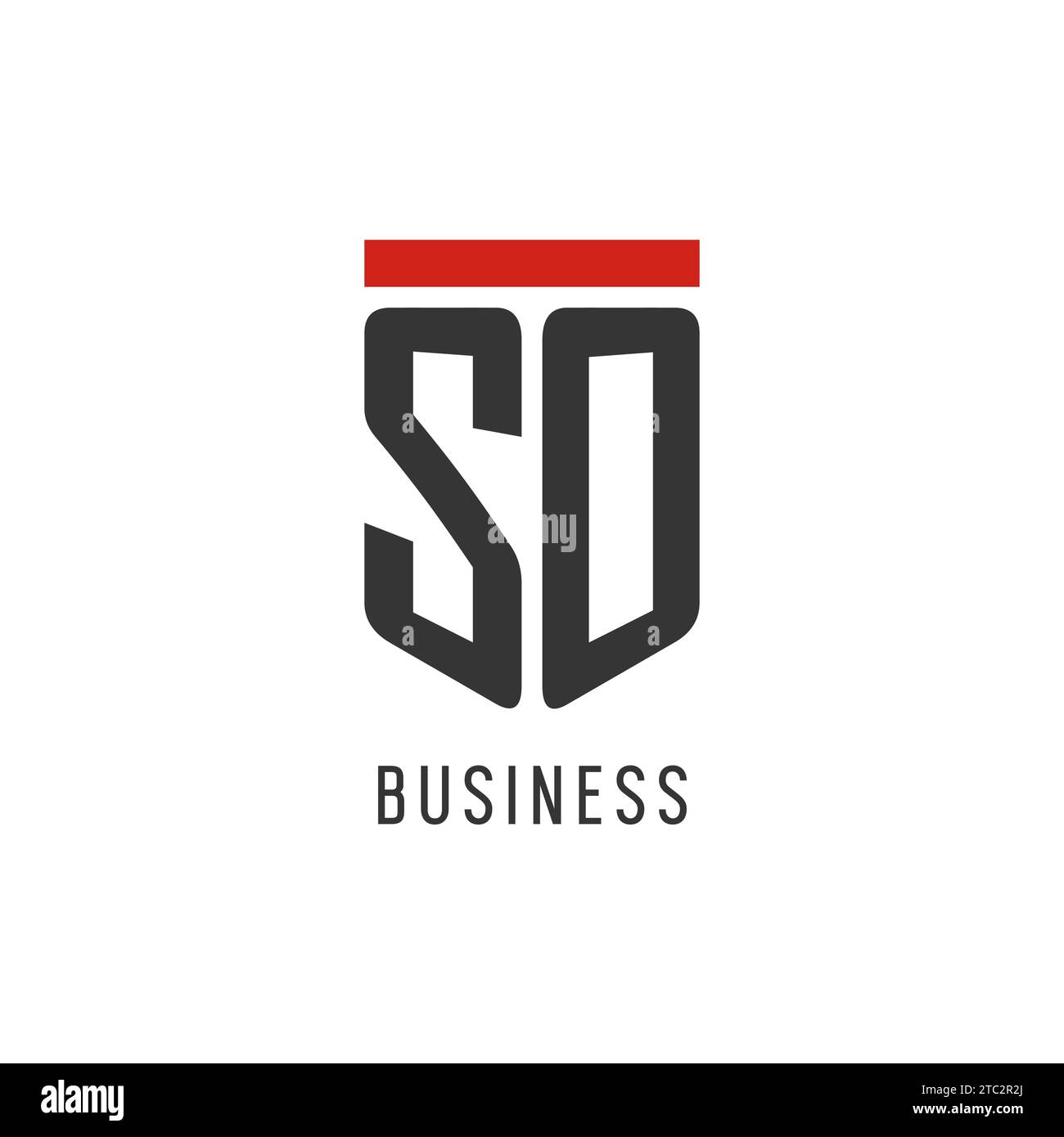 SO initial esport logo with simple shield design style vector graphic ...