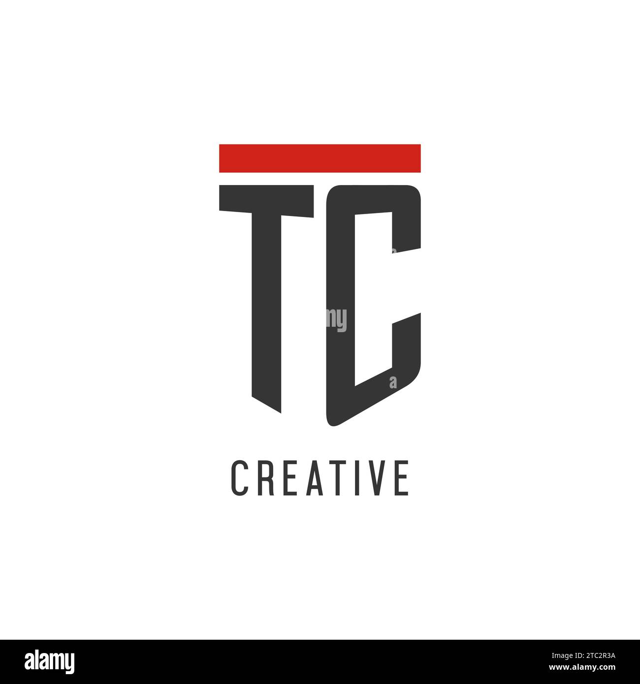 TC initial esport logo with simple shield design style vector graphic ...