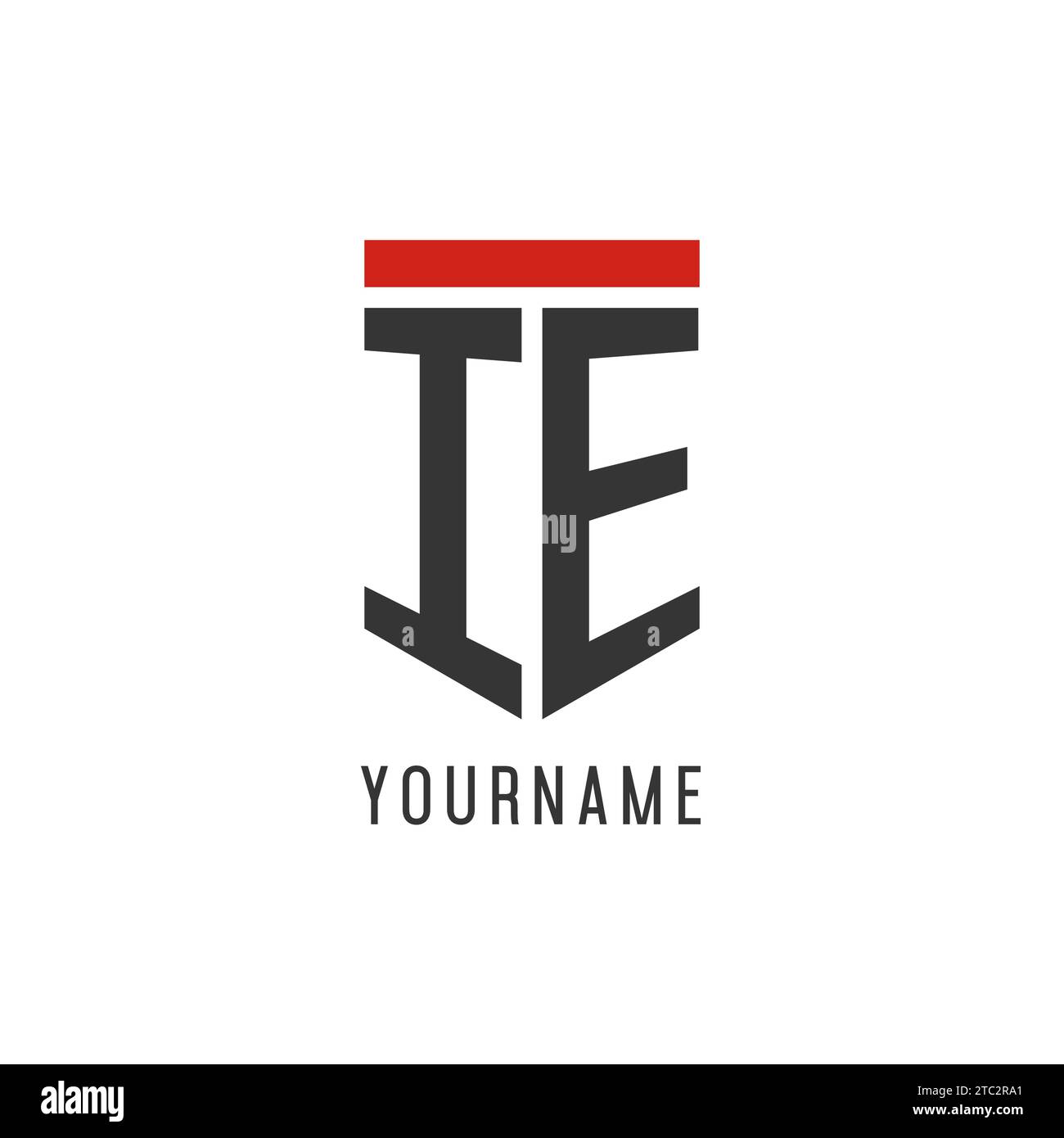 IE initial esport logo with simple shield design style vector graphic Stock Vector Image & Art ...