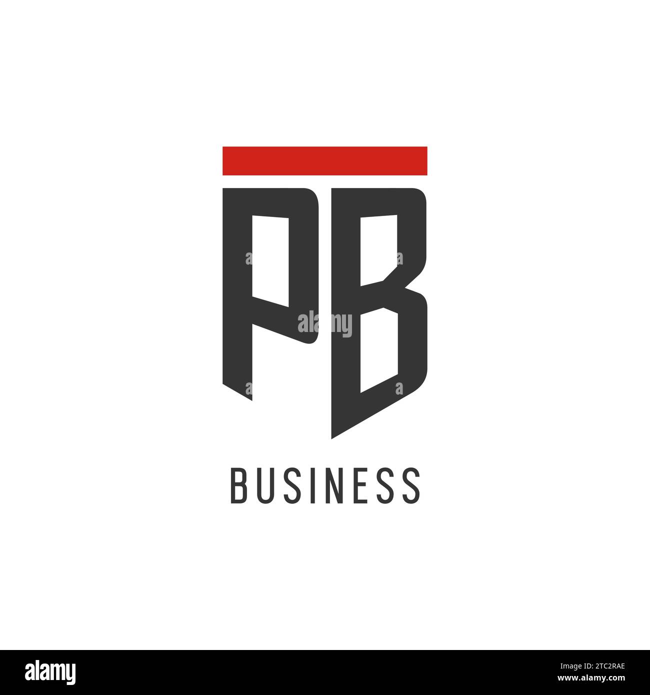 PB initial esport logo with simple shield design style vector graphic ...