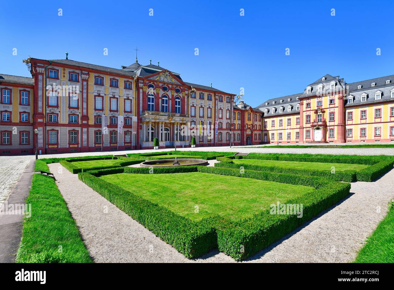 Bruchsal, Germany - August 1st 2023: Front view of Baroque castle ...