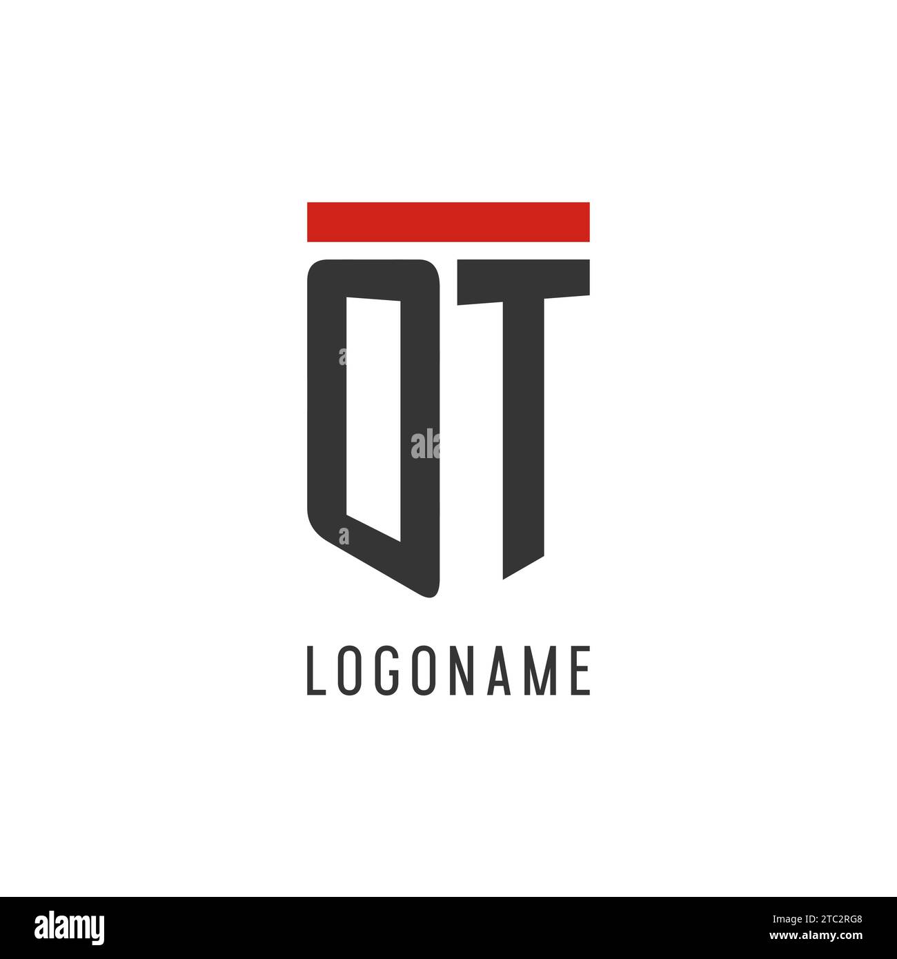 OT initial esport logo with simple shield design style vector graphic ...