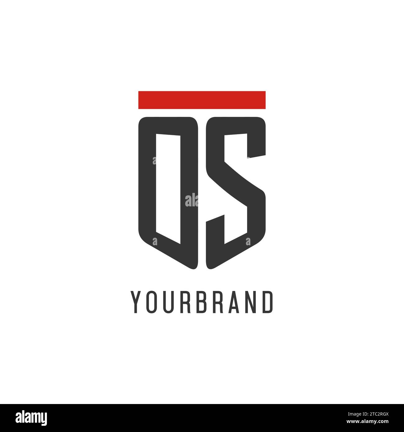 OS initial esport logo with simple shield design style vector graphic Stock Vector Image & Art ...