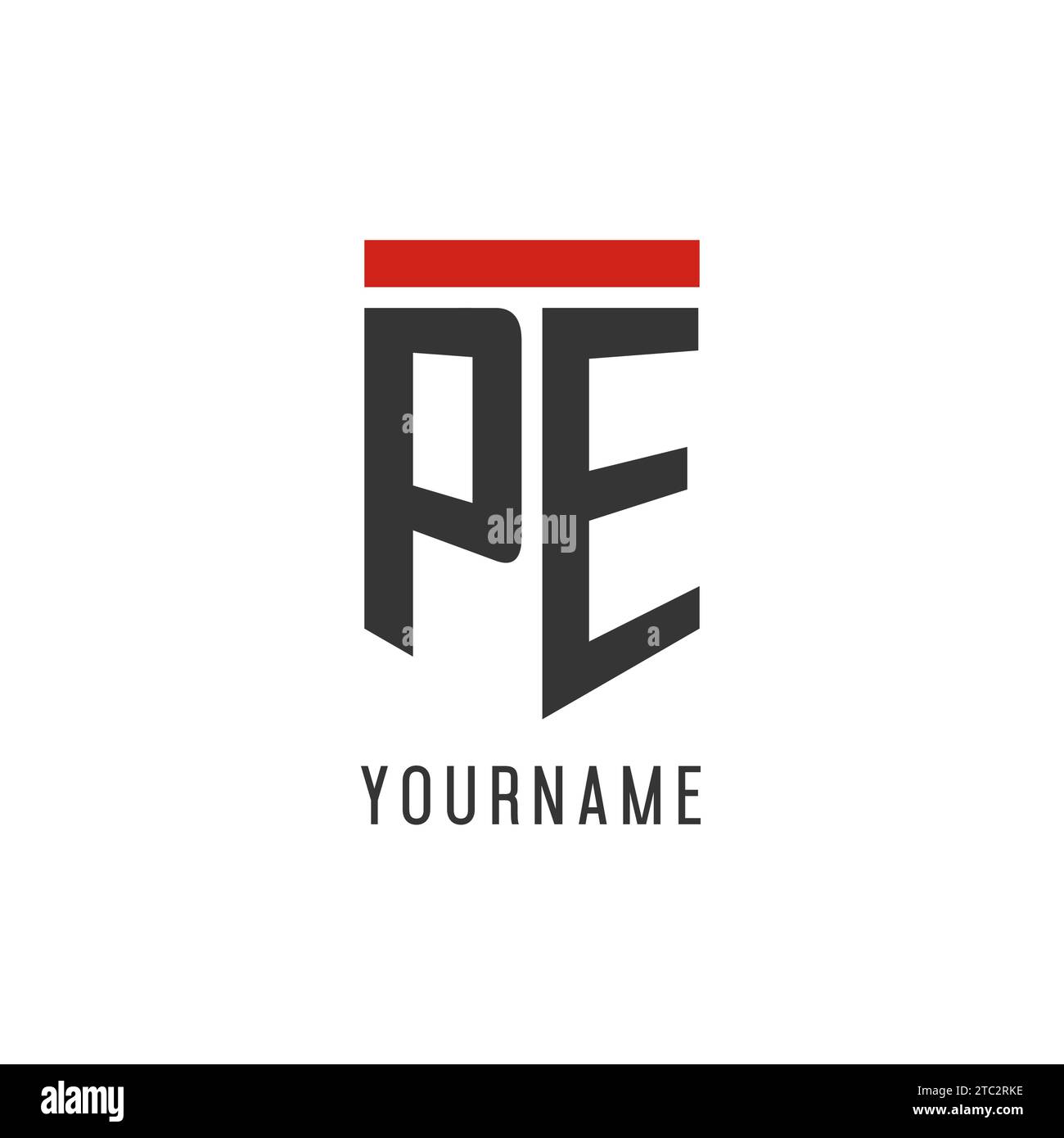 PE initial esport logo with simple shield design style vector graphic Stock Vector Image & Art ...