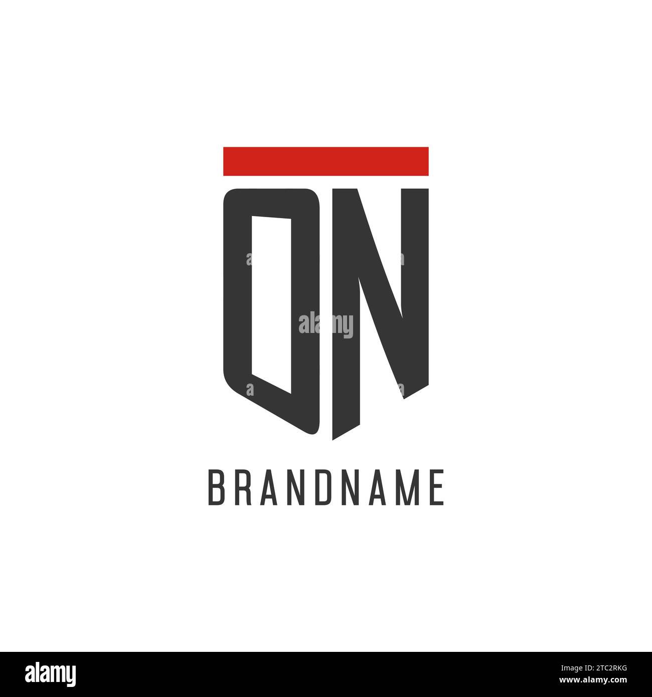 ON initial esport logo with simple shield design style vector graphic Stock Vector Image & Art ...