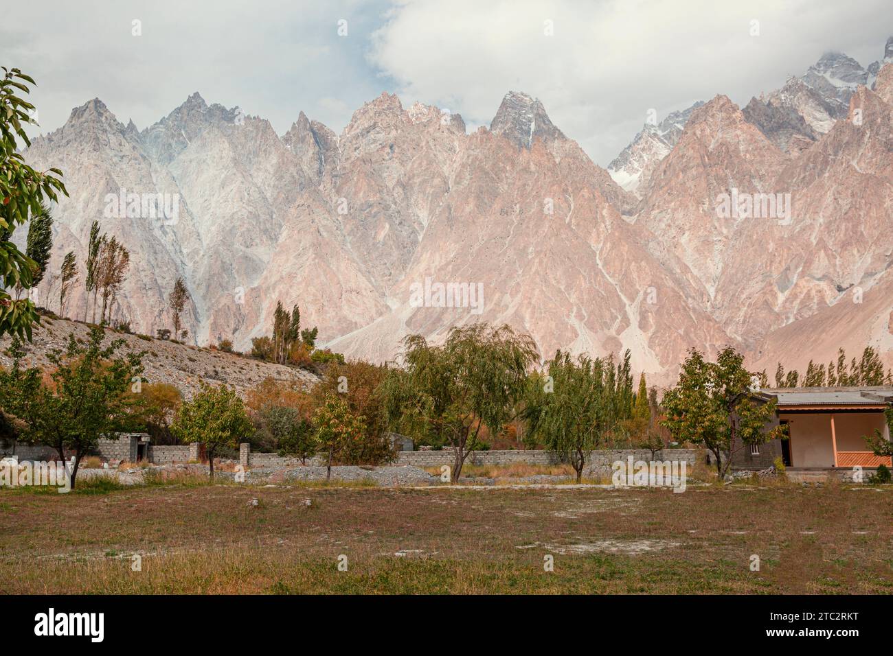 Mountains in Passu village, gojal valley in upper Hunza of the Gilgit ...