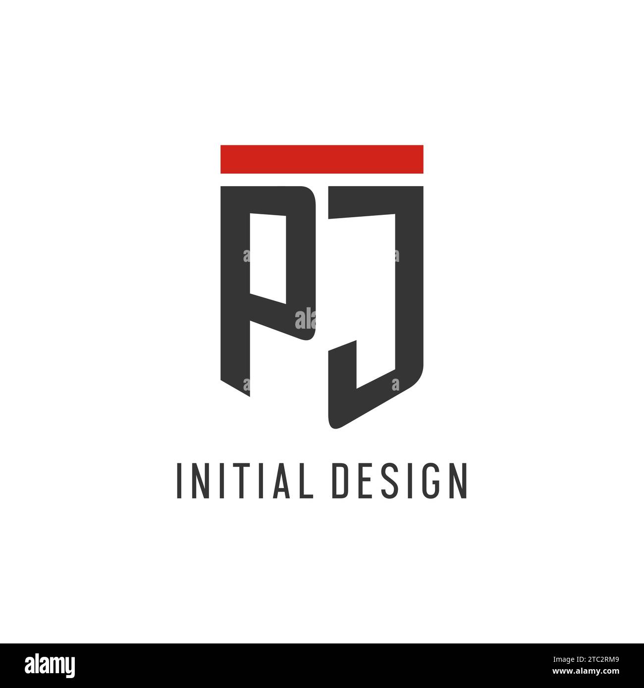 PJ initial esport logo with simple shield design style vector graphic Stock Vector Image & Art ...