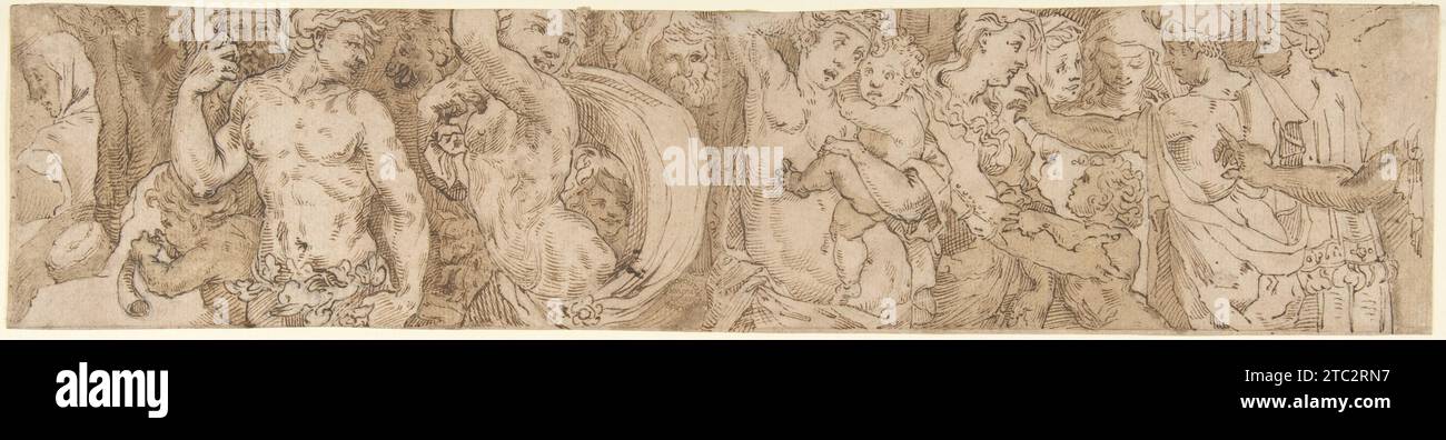 Procession (left-hand portion of border below Sacrifice of Isaac ...