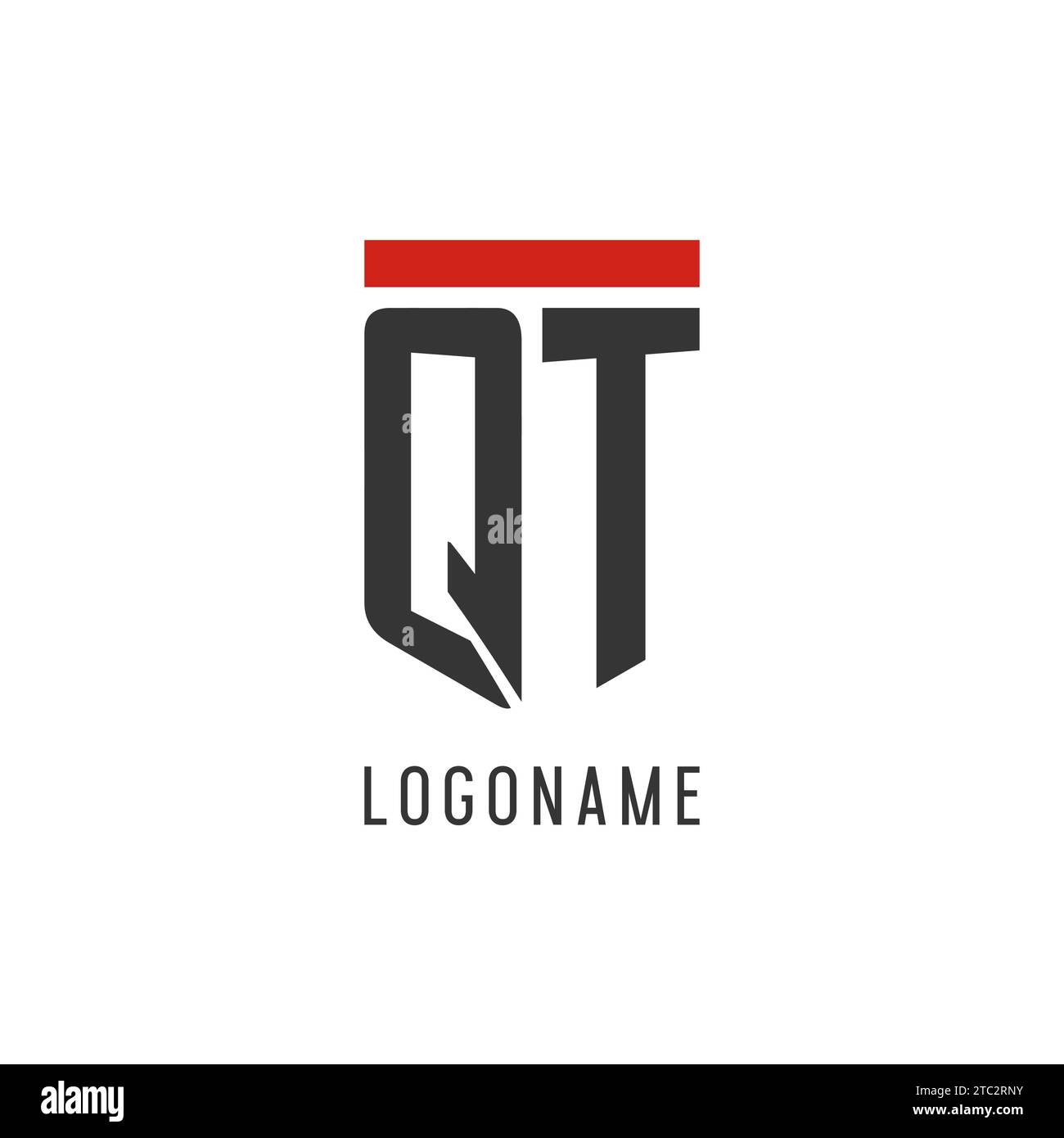 QT initial esport logo with simple shield design style vector graphic Stock Vector Image & Art ...