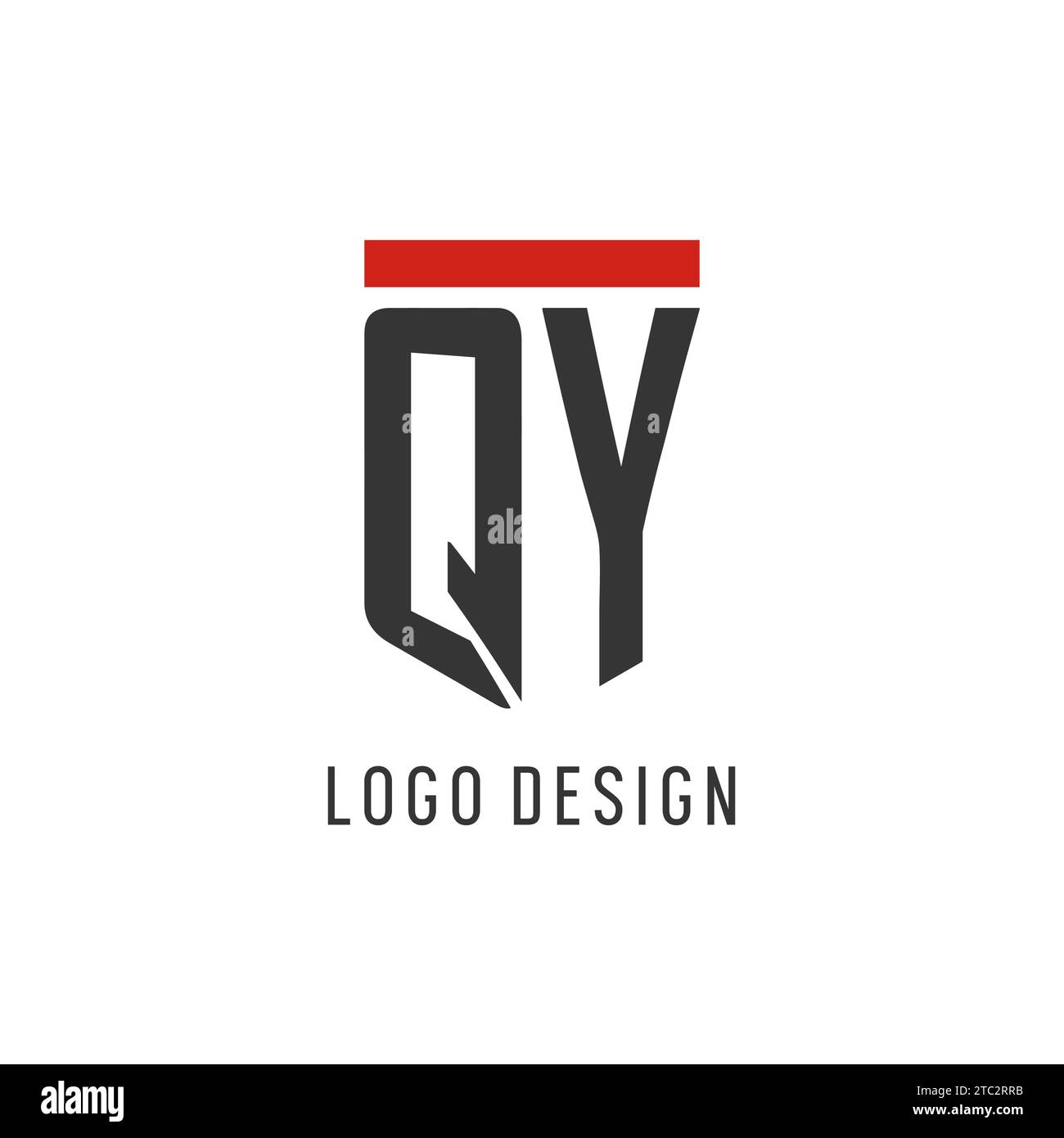 QY initial esport logo with simple shield design style vector graphic ...