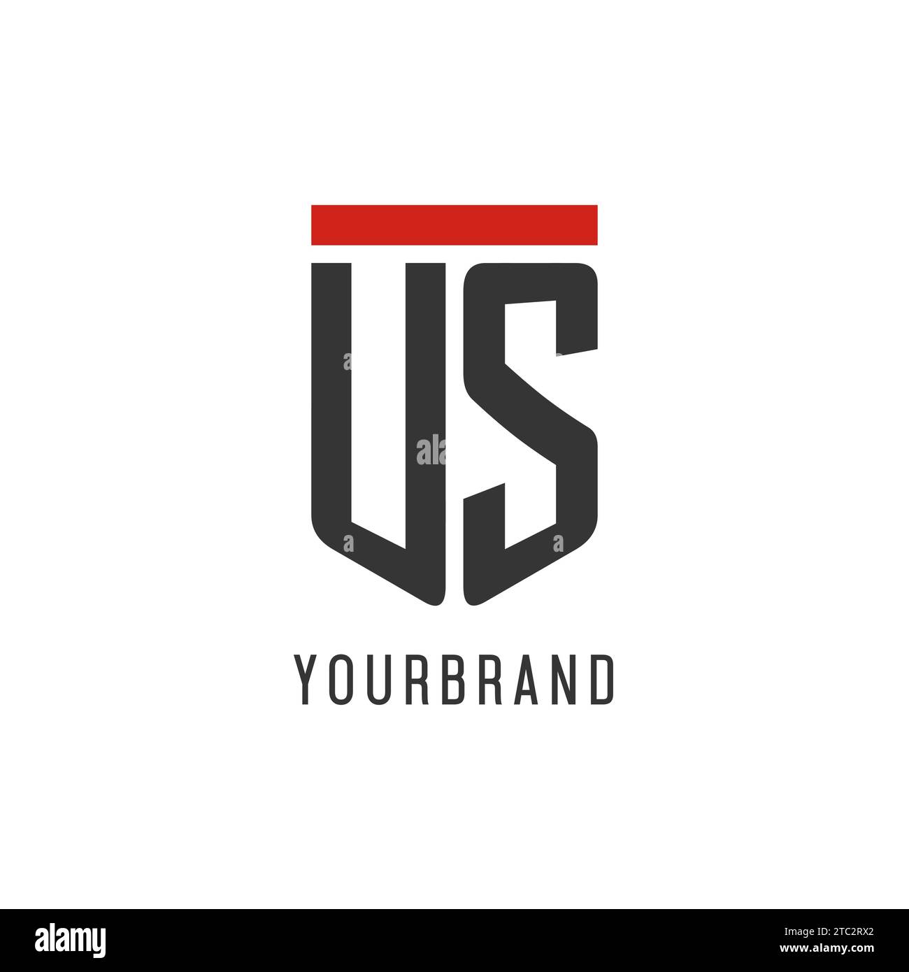 US initial esport logo with simple shield design style vector graphic Stock Vector Image & Art ...