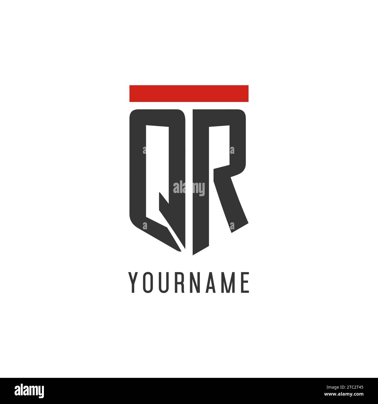 Qr initials logo Cut Out Stock Images & Pictures - Alamy