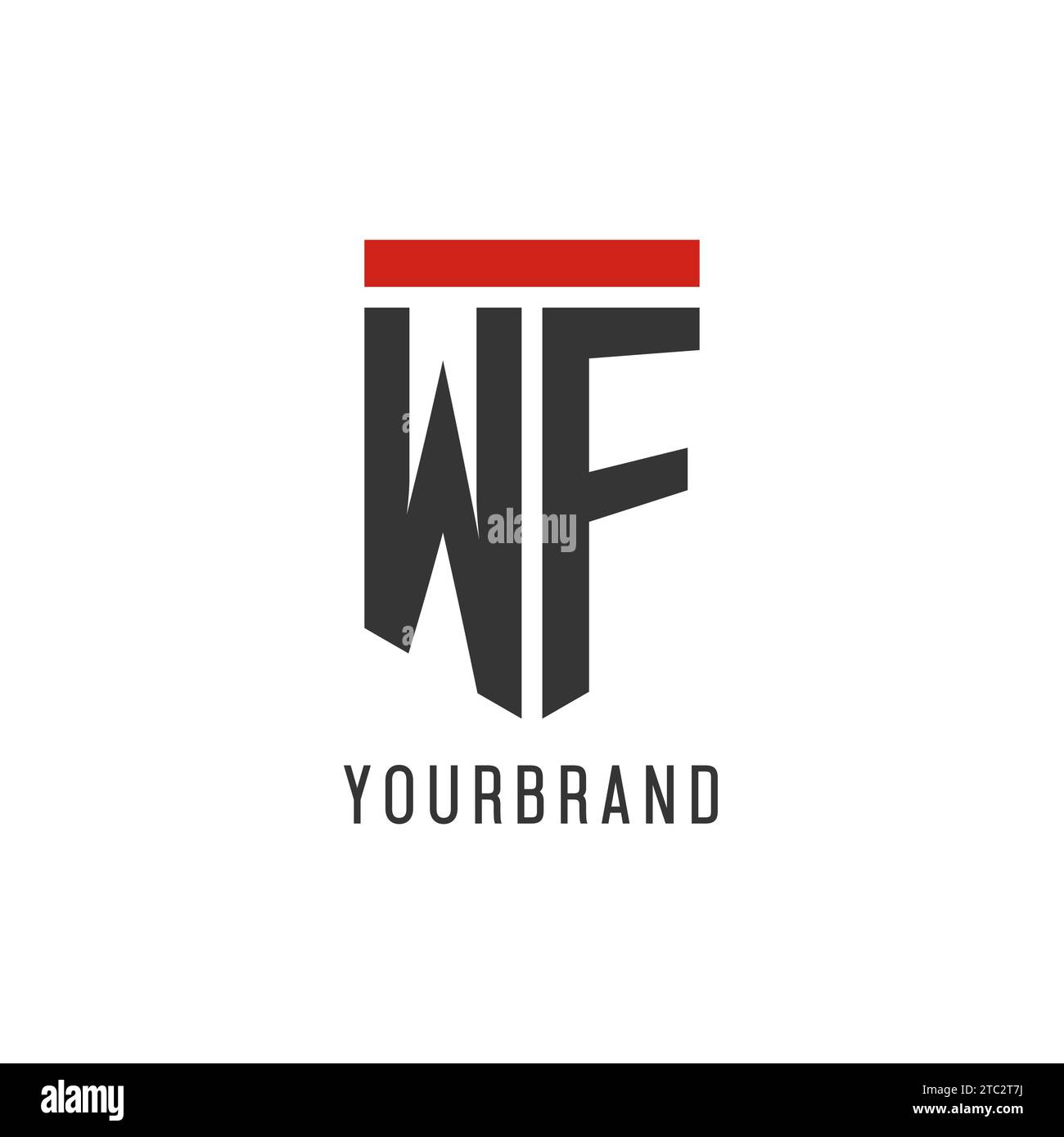 WF initial esport logo with simple shield design style vector graphic Stock Vector Image & Art ...