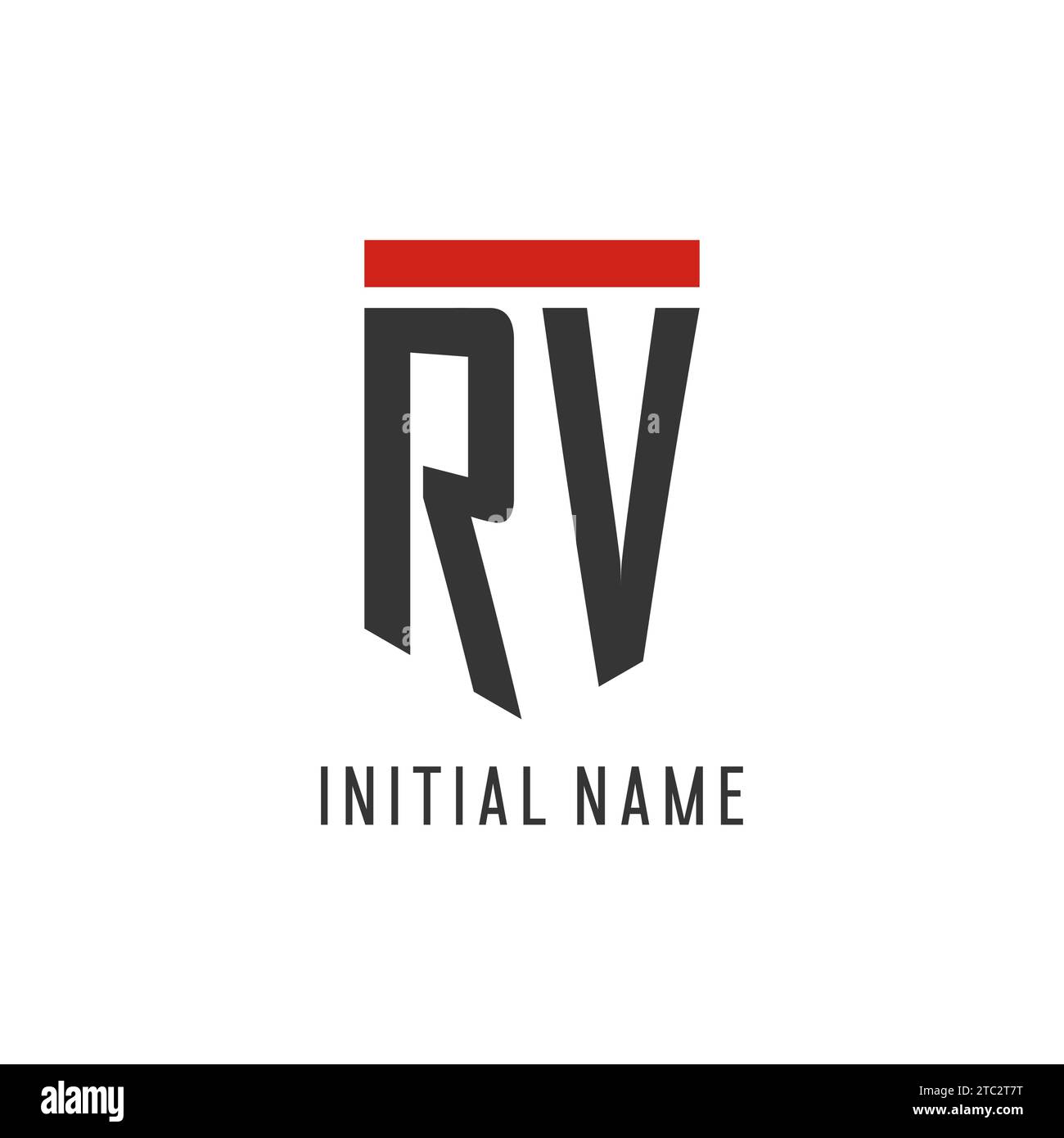 RV initial esport logo with simple shield design style vector graphic Stock Vector Image & Art ...
