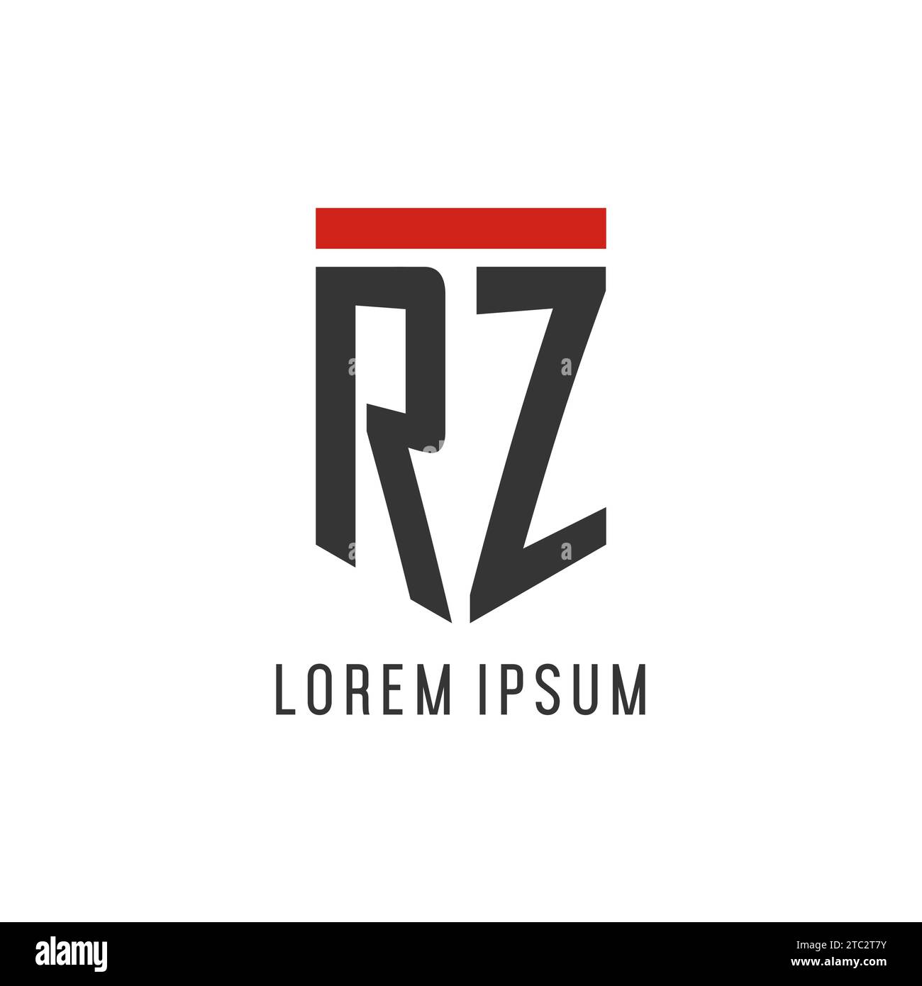 RZ initial esport logo with simple shield design style vector graphic Stock Vector Image & Art ...