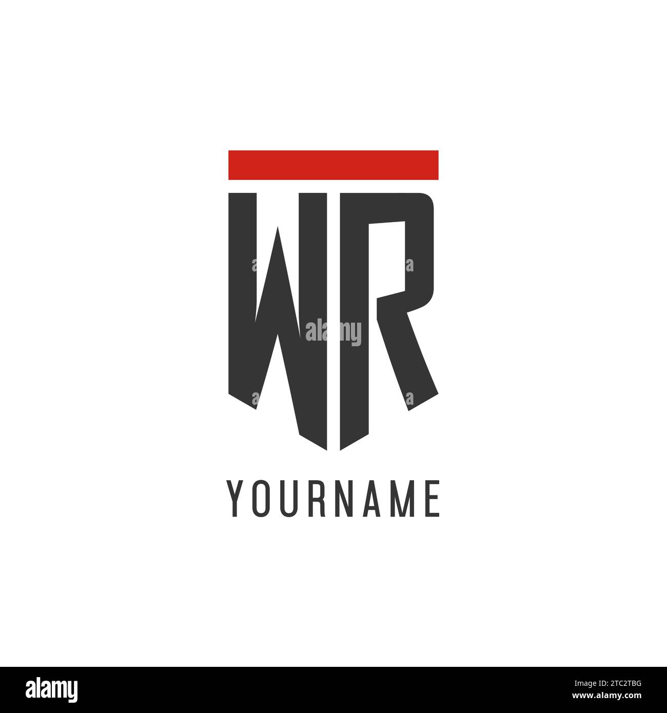 WR initial esport logo with simple shield design style vector graphic Stock Vector Image & Art ...
