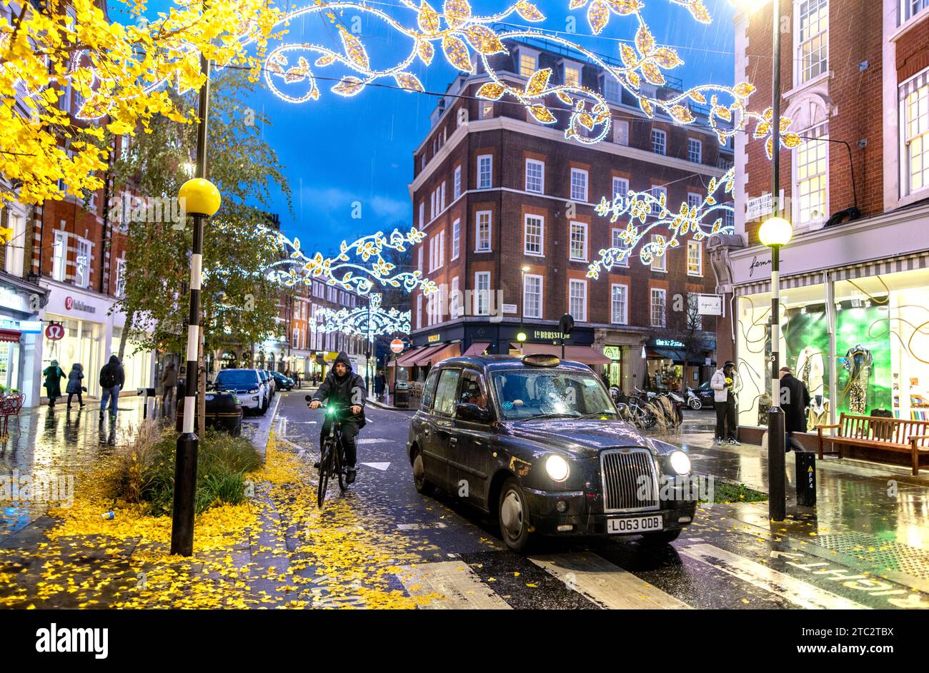 Marylebone High Street at Christmas London Stock Photo - Alamy
