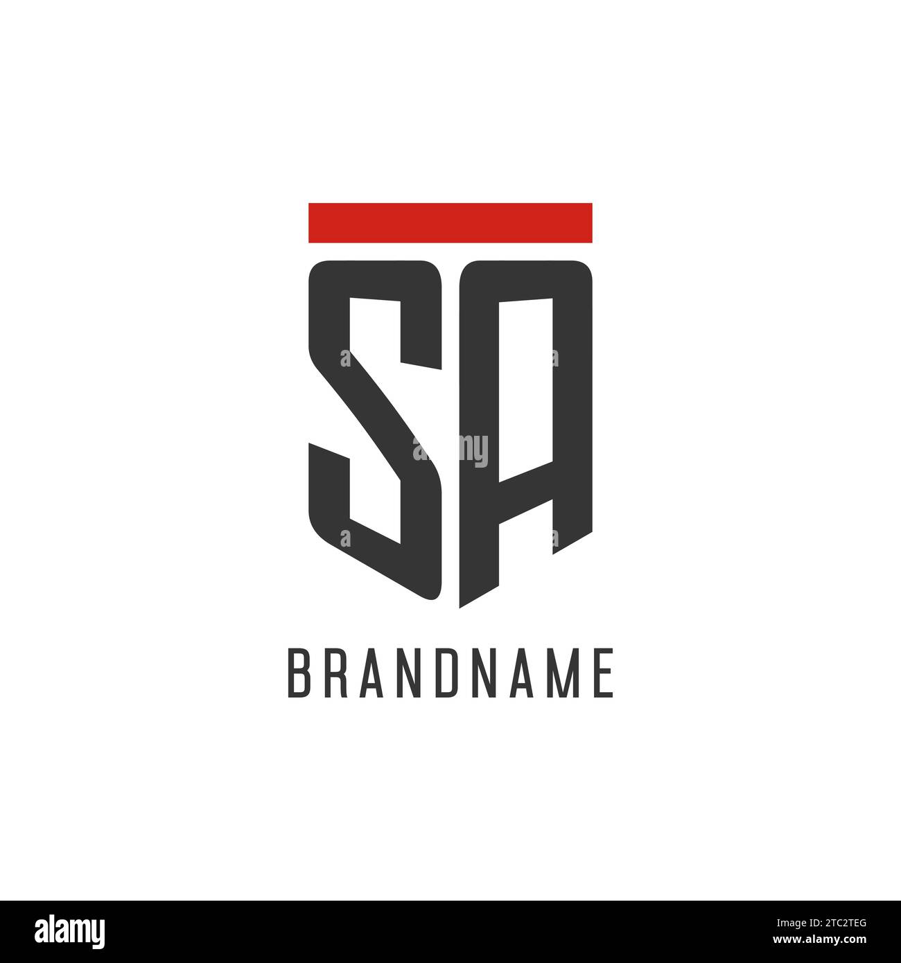 SA initial esport logo with simple shield design style vector graphic ...