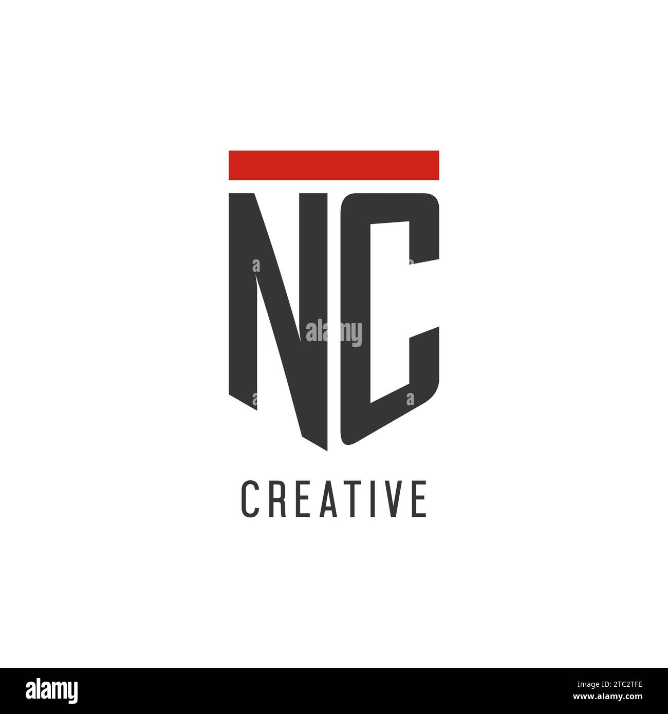 NC initial esport logo with simple shield design style vector graphic ...