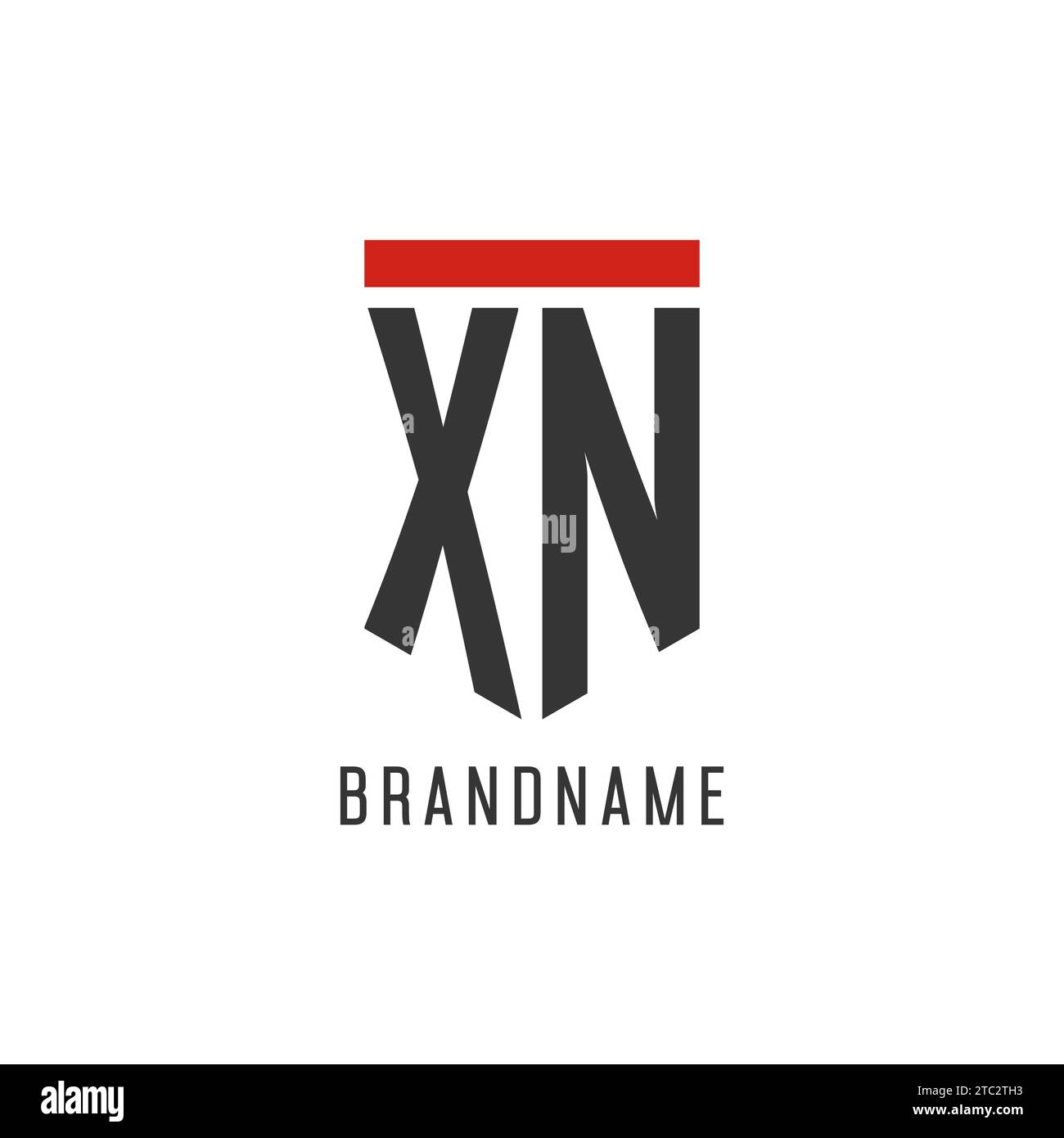 XN initial esport logo with simple shield design style vector graphic Stock Vector Image & Art ...