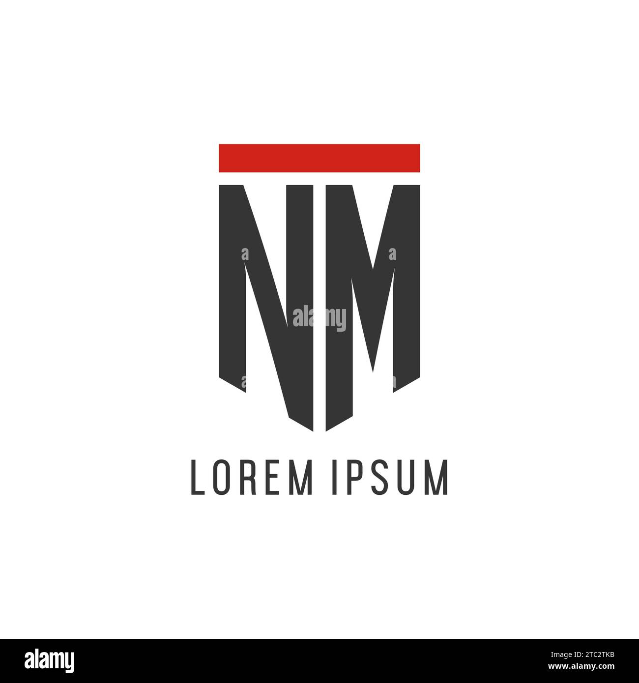 NM initial esport logo with simple shield design style vector graphic Stock Vector Image & Art ...