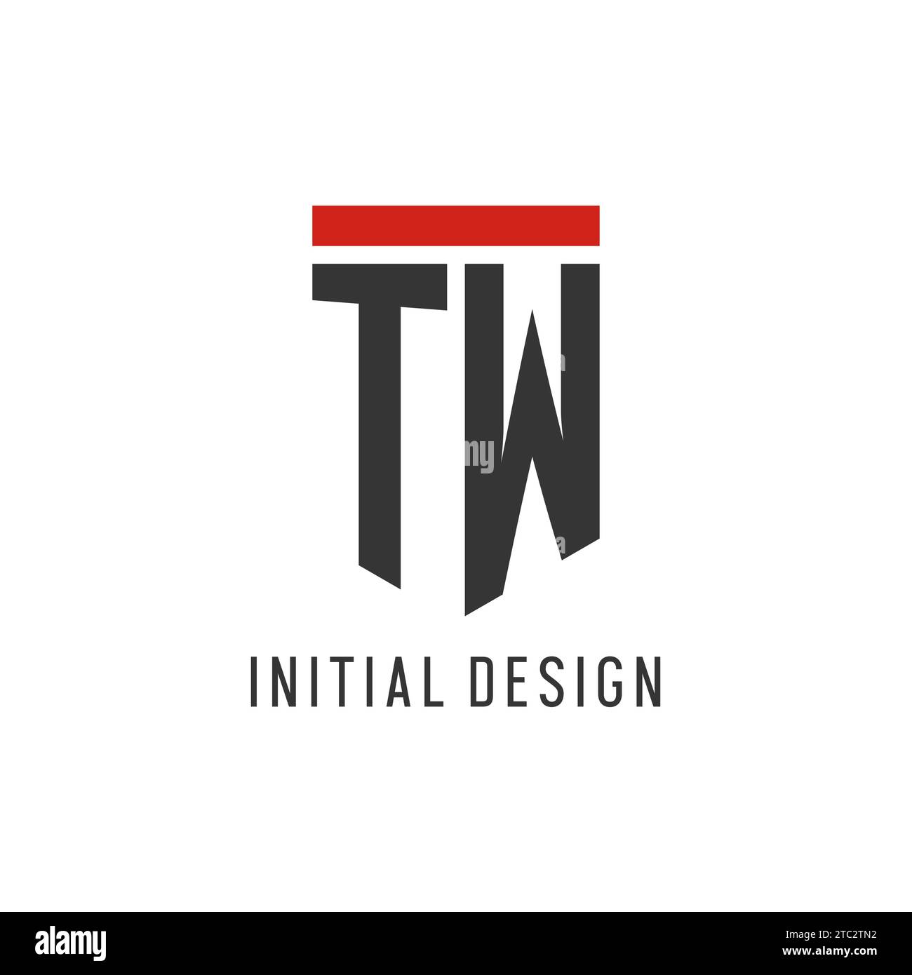 TW initial esport logo with simple shield design style vector graphic ...