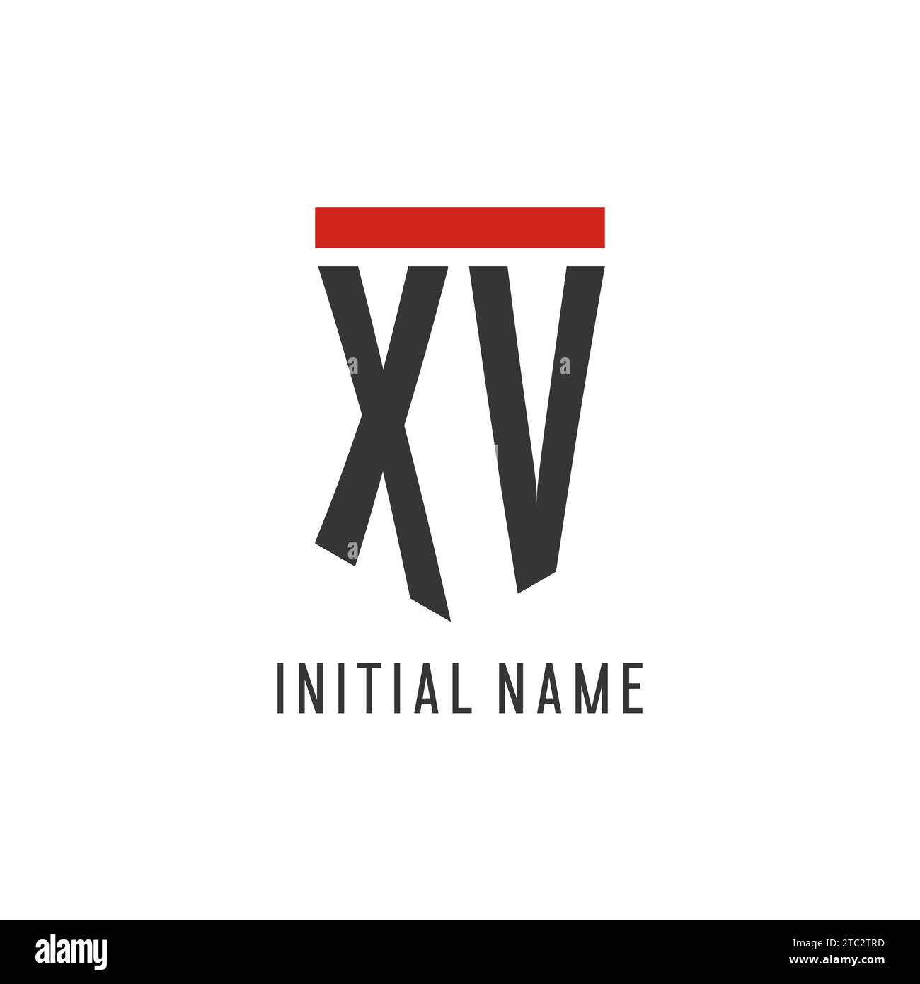 XV initial esport logo with simple shield design style vector graphic Stock Vector Image & Art ...