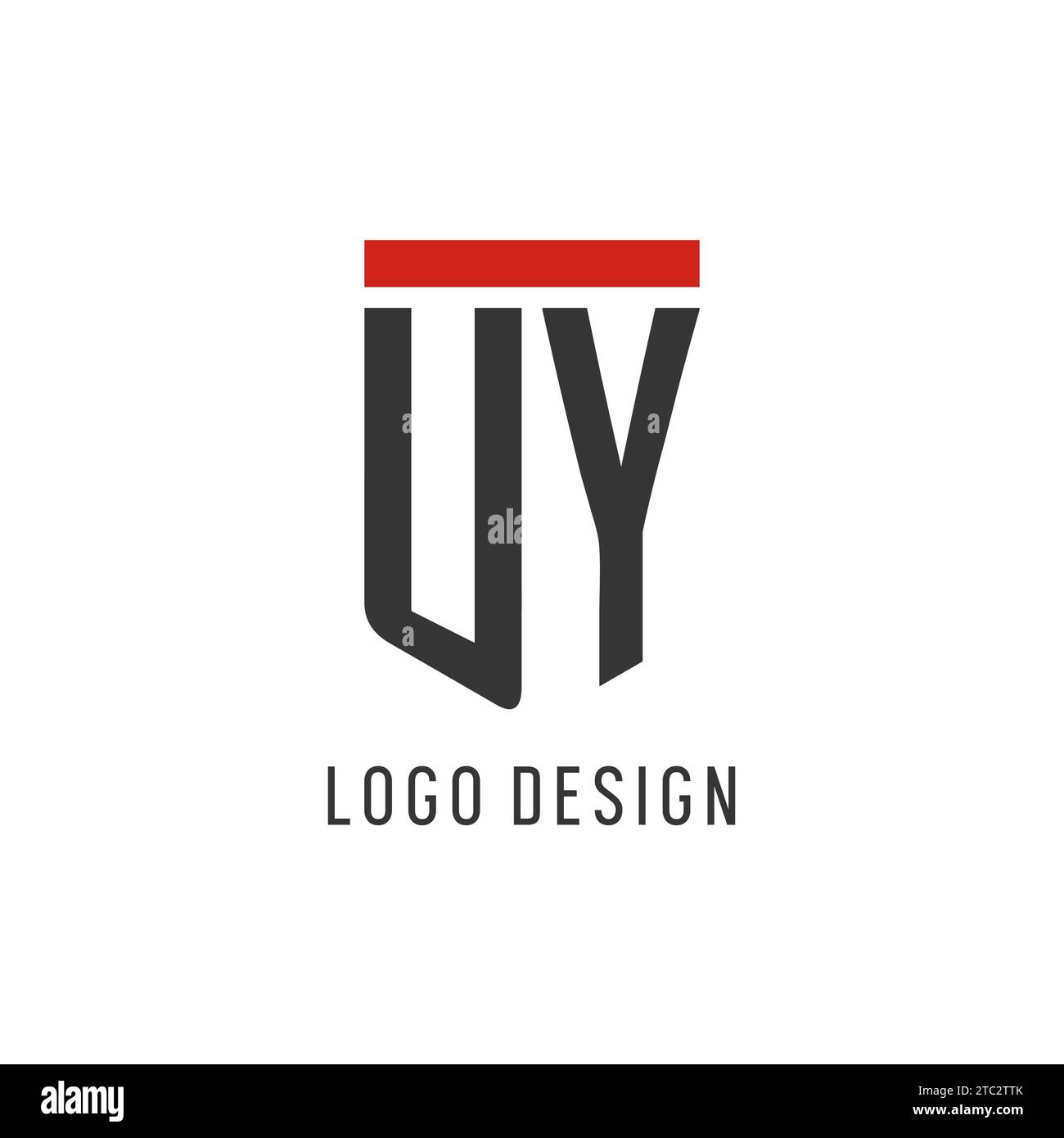 UY initial esport logo with simple shield design style vector graphic ...