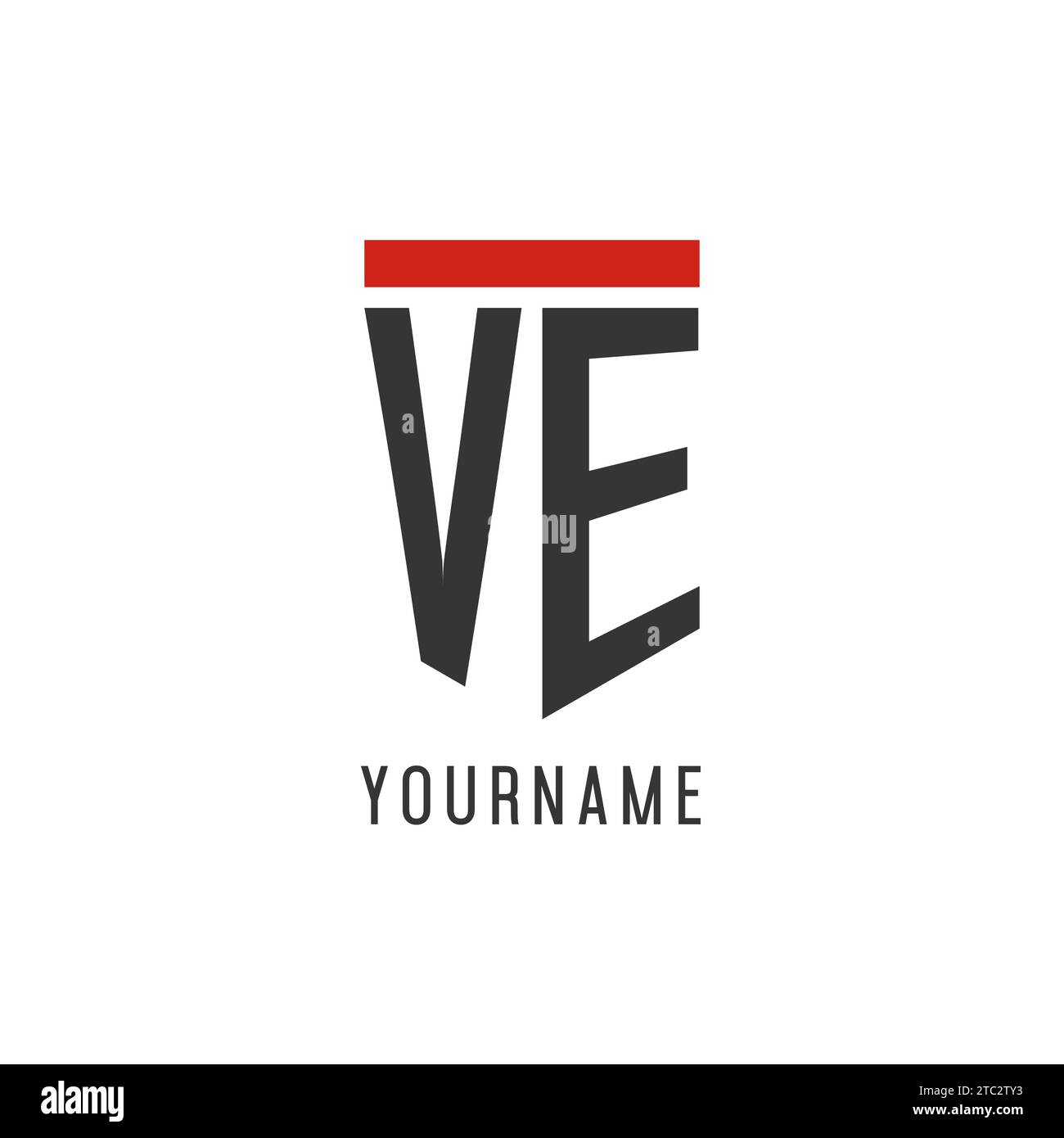 VE initial esport logo with simple shield design style vector graphic Stock Vector Image & Art ...