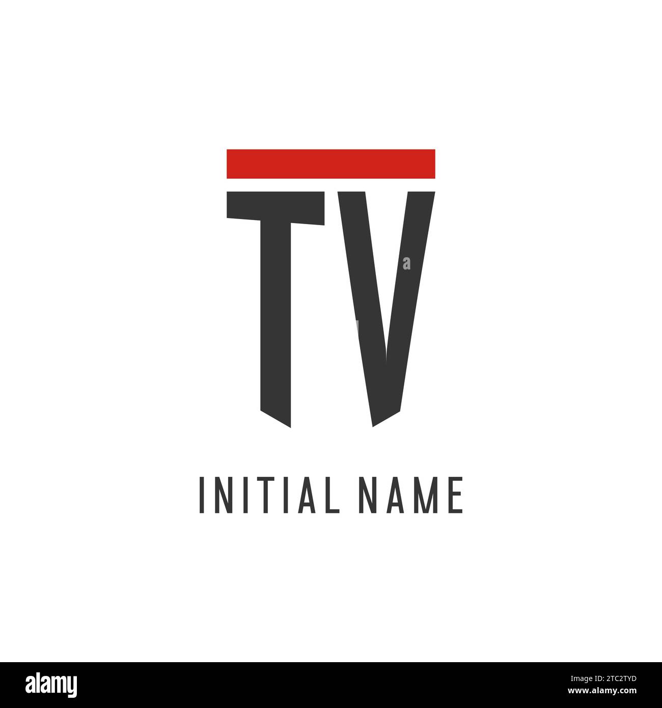 TV initial esport logo with simple shield design style vector graphic ...