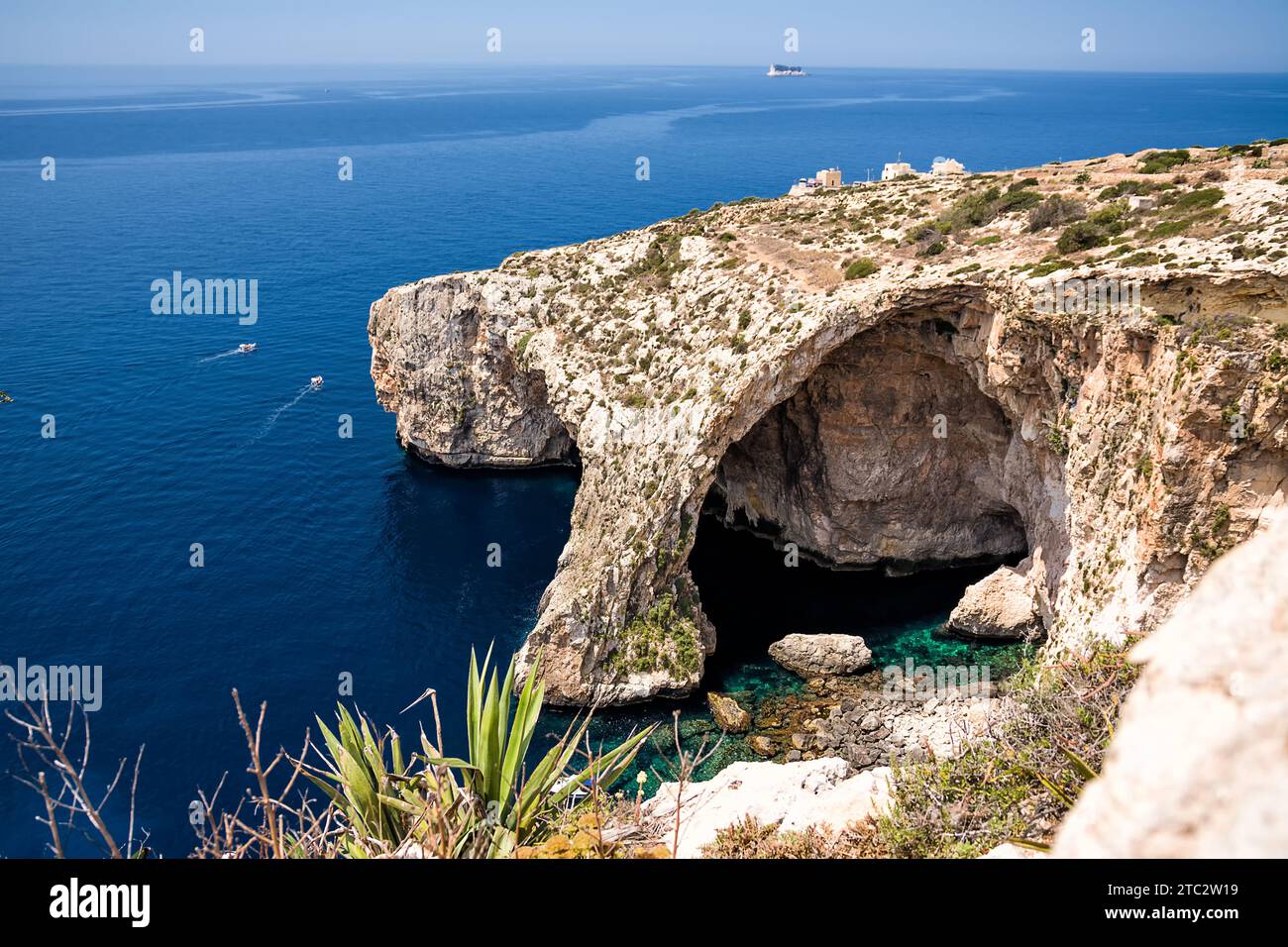 The Blue Grotto arch seen from above (Malta Stock Photo - Alamy