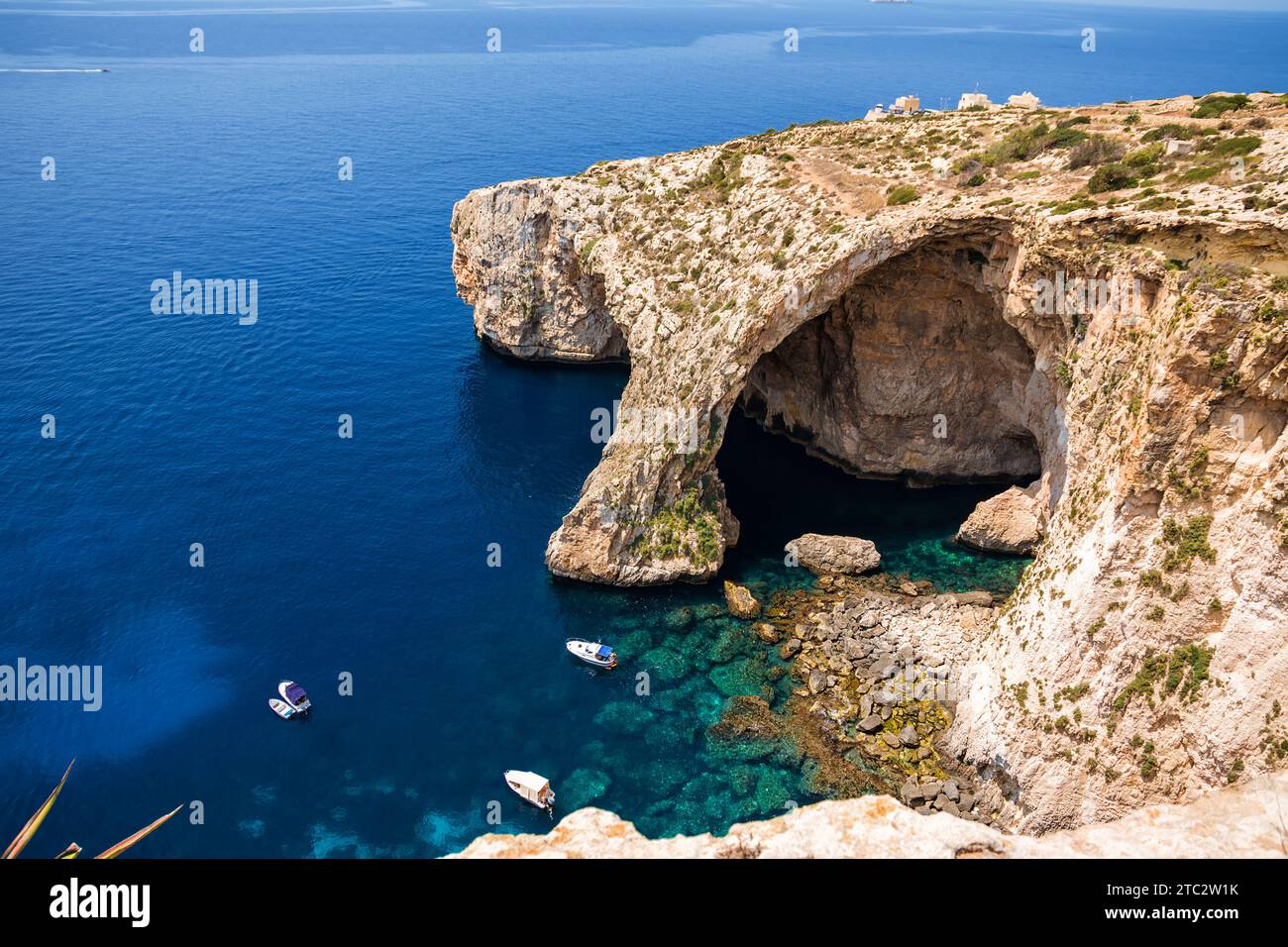 The Blue Grotto arch seen from above (Malta Stock Photo - Alamy