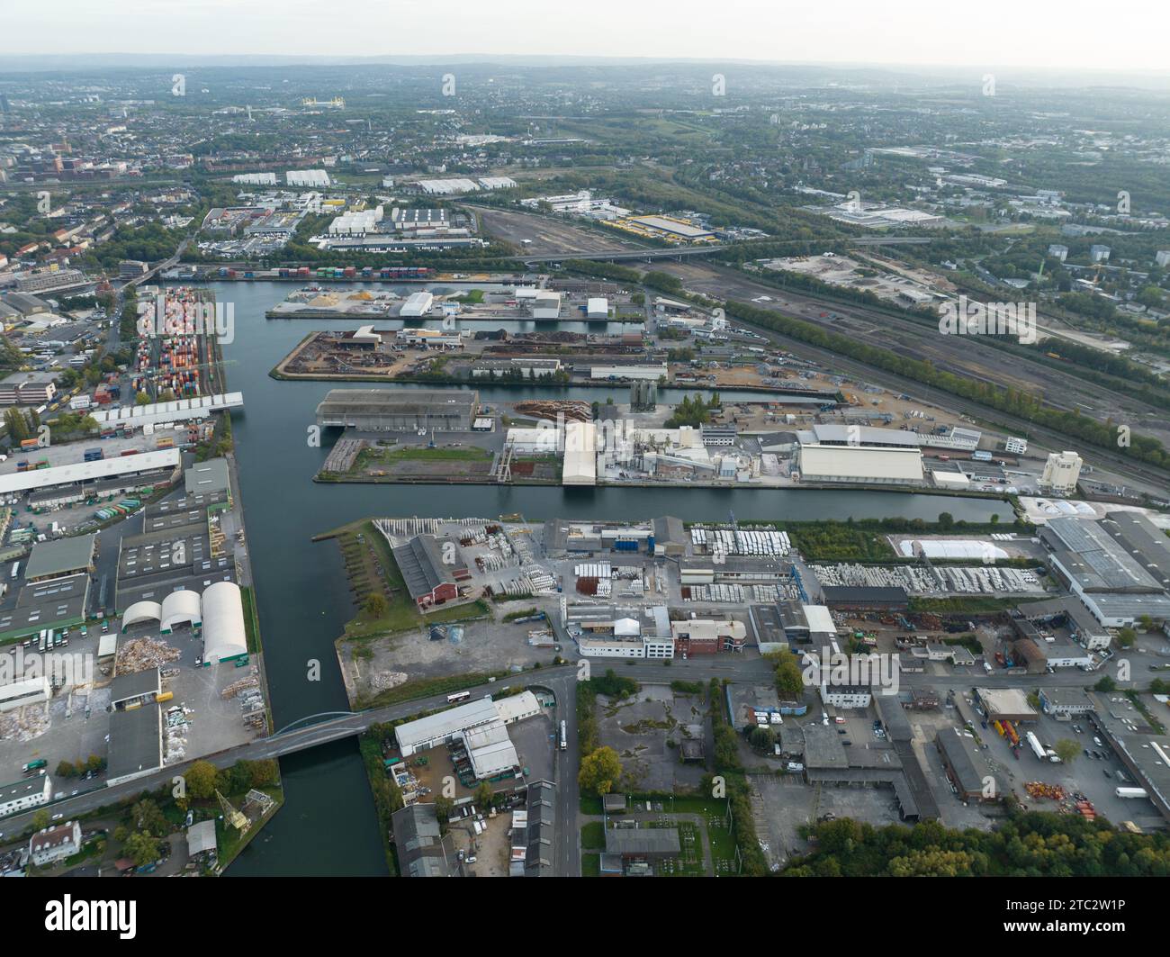 Aerial germany barges on rhine hi-res stock photography and images - Alamy