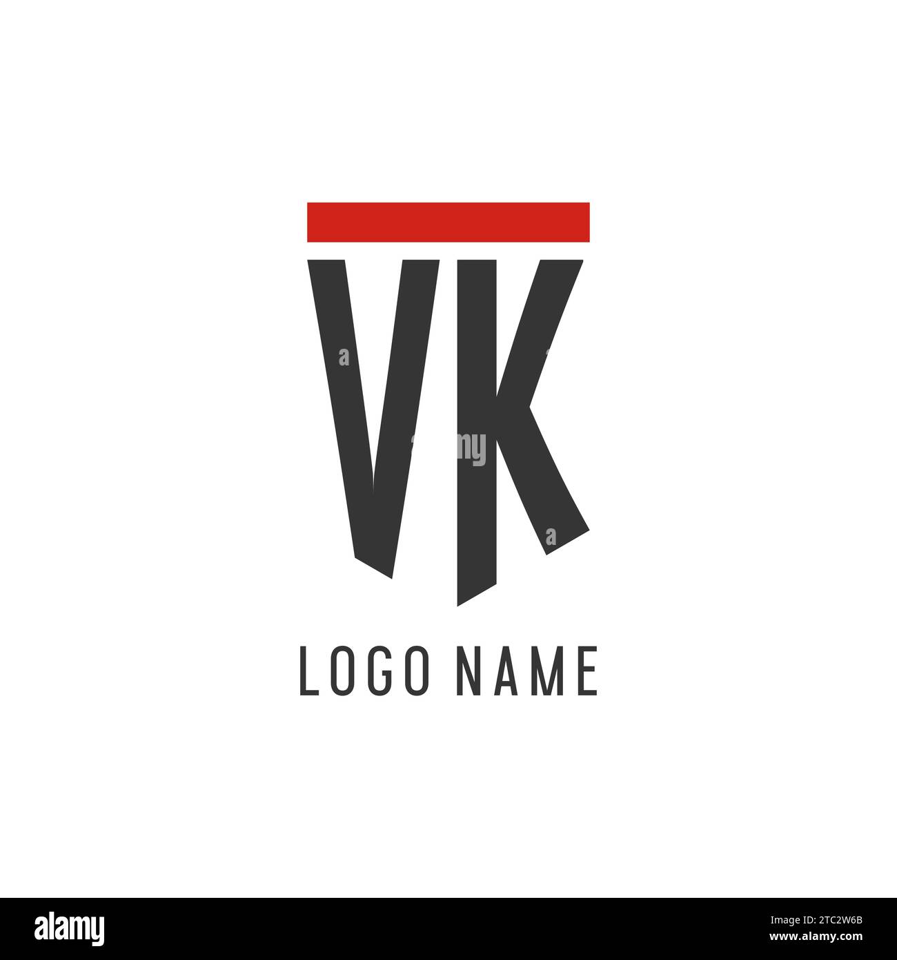 VK initial esport logo with simple shield design style vector graphic Stock Vector Image & Art ...