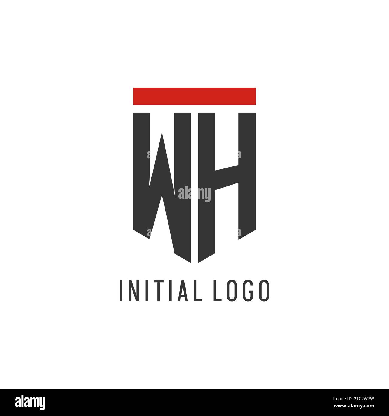 WH initial esport logo with simple shield design style vector graphic Stock Vector Image & Art ...