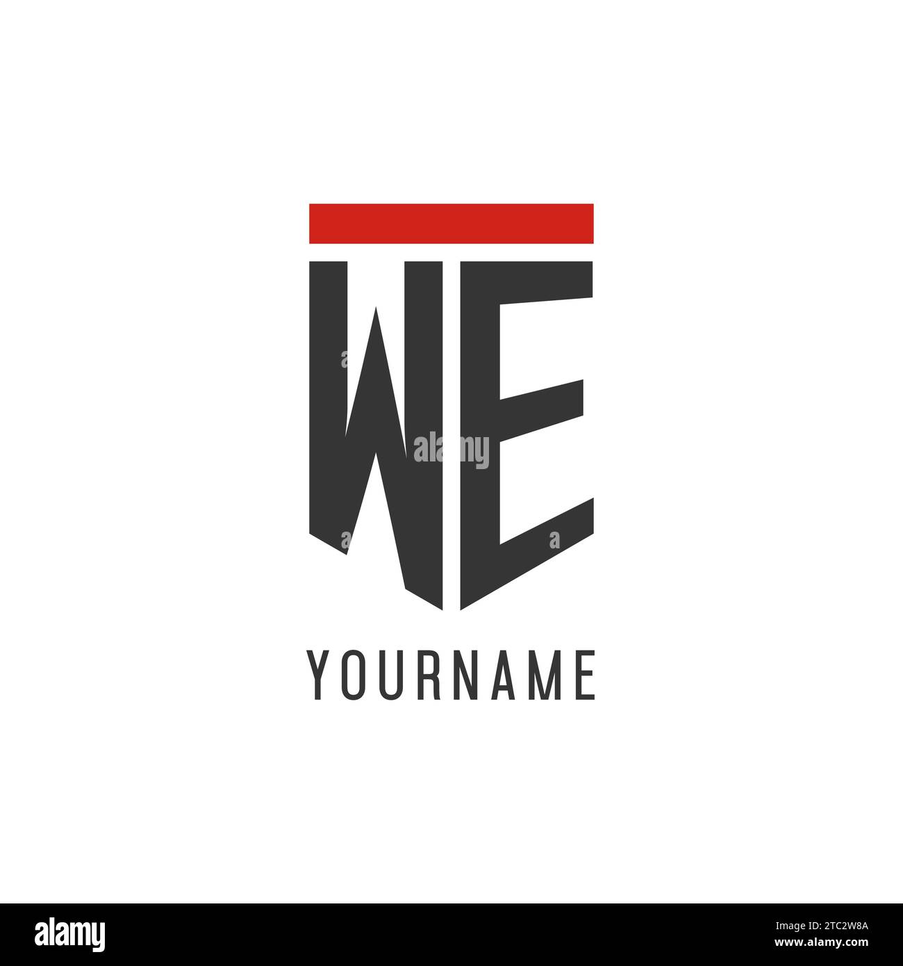 WE initial esport logo with simple shield design style vector graphic Stock Vector Image & Art ...