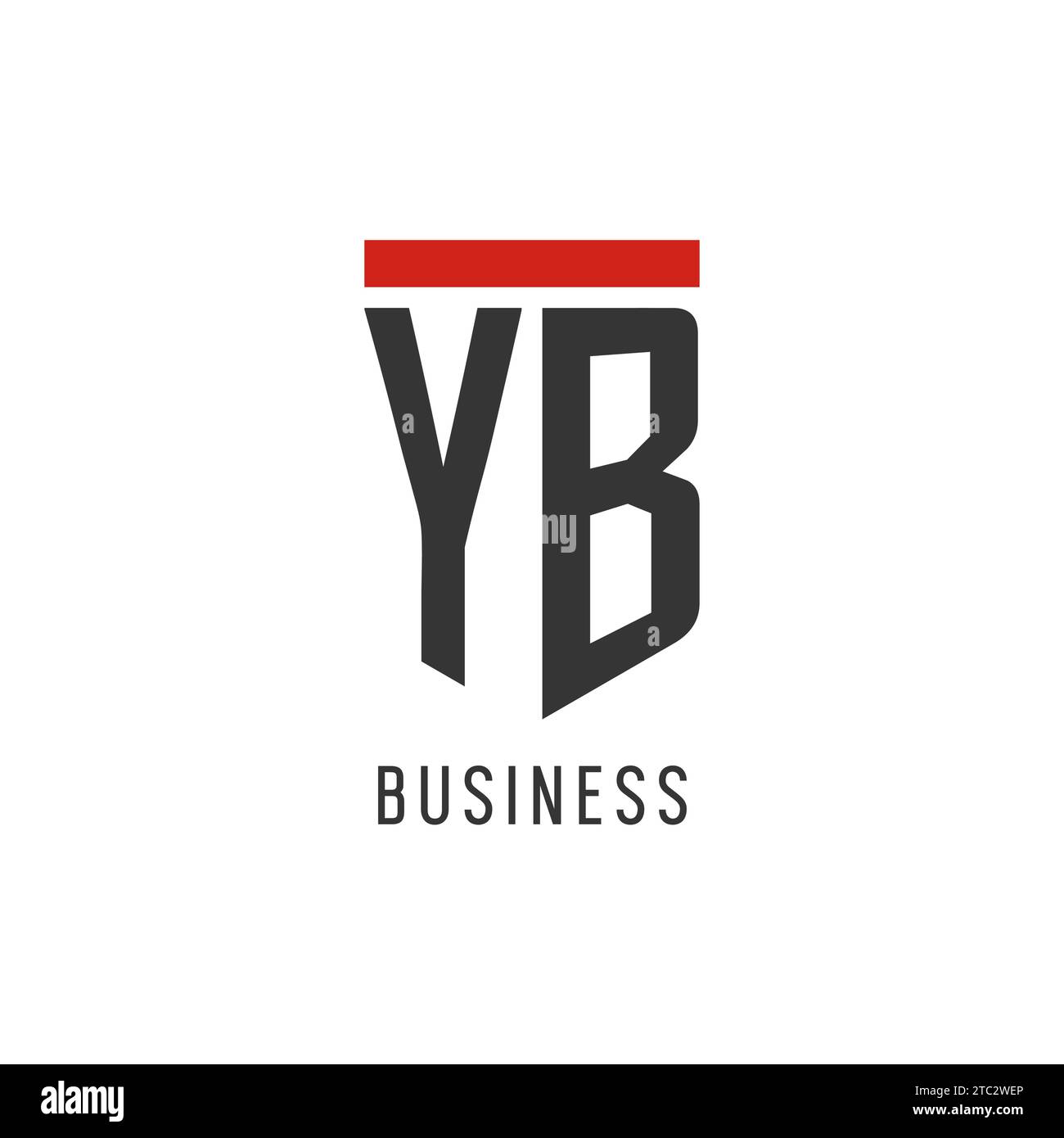 YB initial esport logo with simple shield design style vector graphic ...