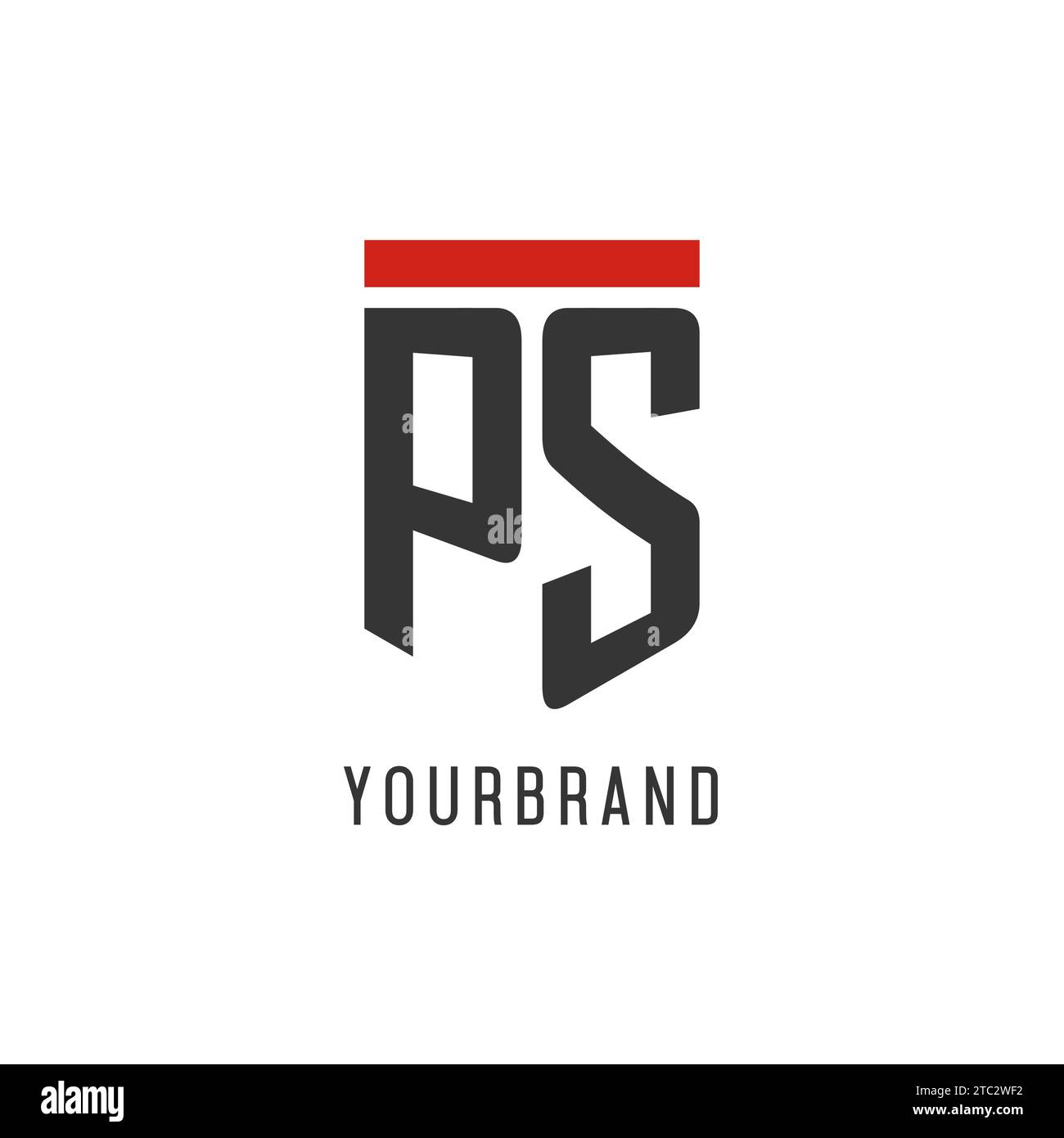 PS initial esport logo with simple shield design style vector graphic ...