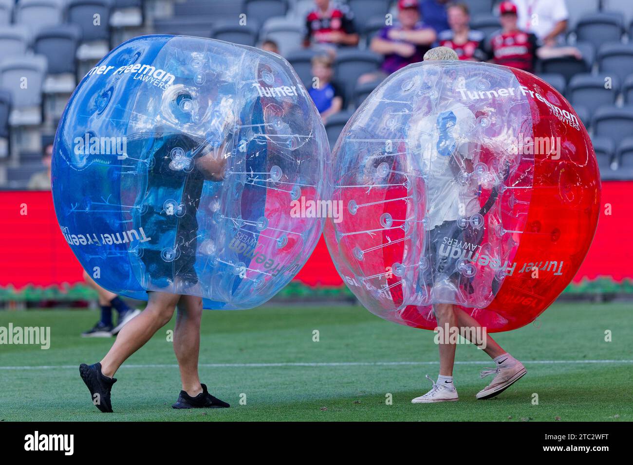 Sydney, Australia. 10th Dec, 2023. A bubble soccer event occurring at ...