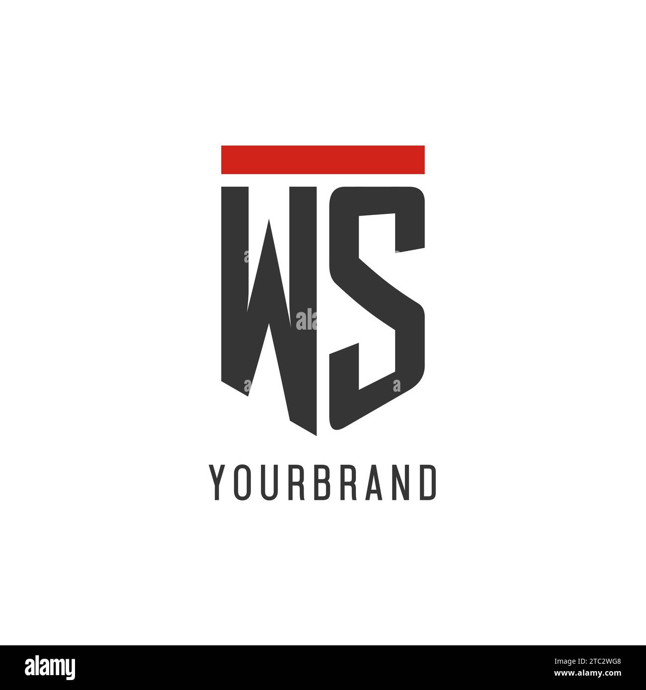 WS initial esport logo with simple shield design style vector graphic Stock Vector Image & Art ...