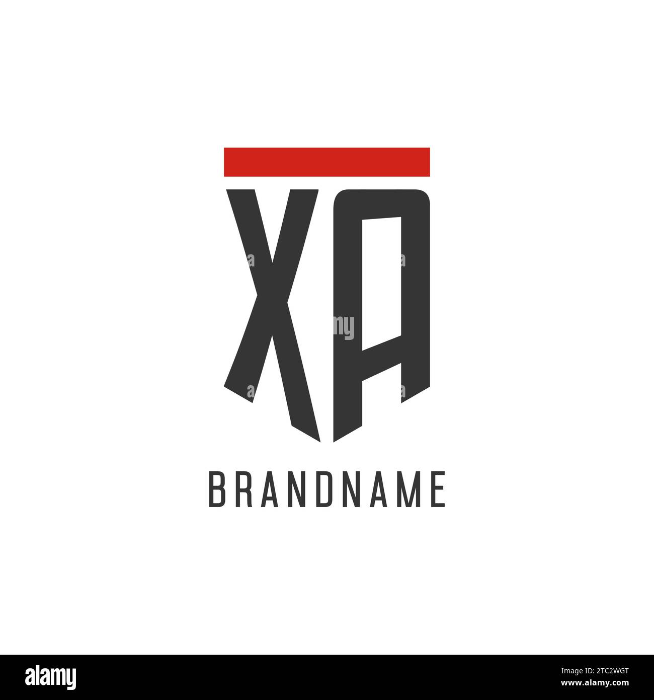 XA initial esport logo with simple shield design style vector graphic ...